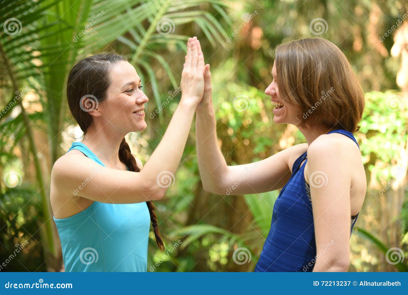 Two Friends Giving High Five To Each Other Stock Image - Image of ...