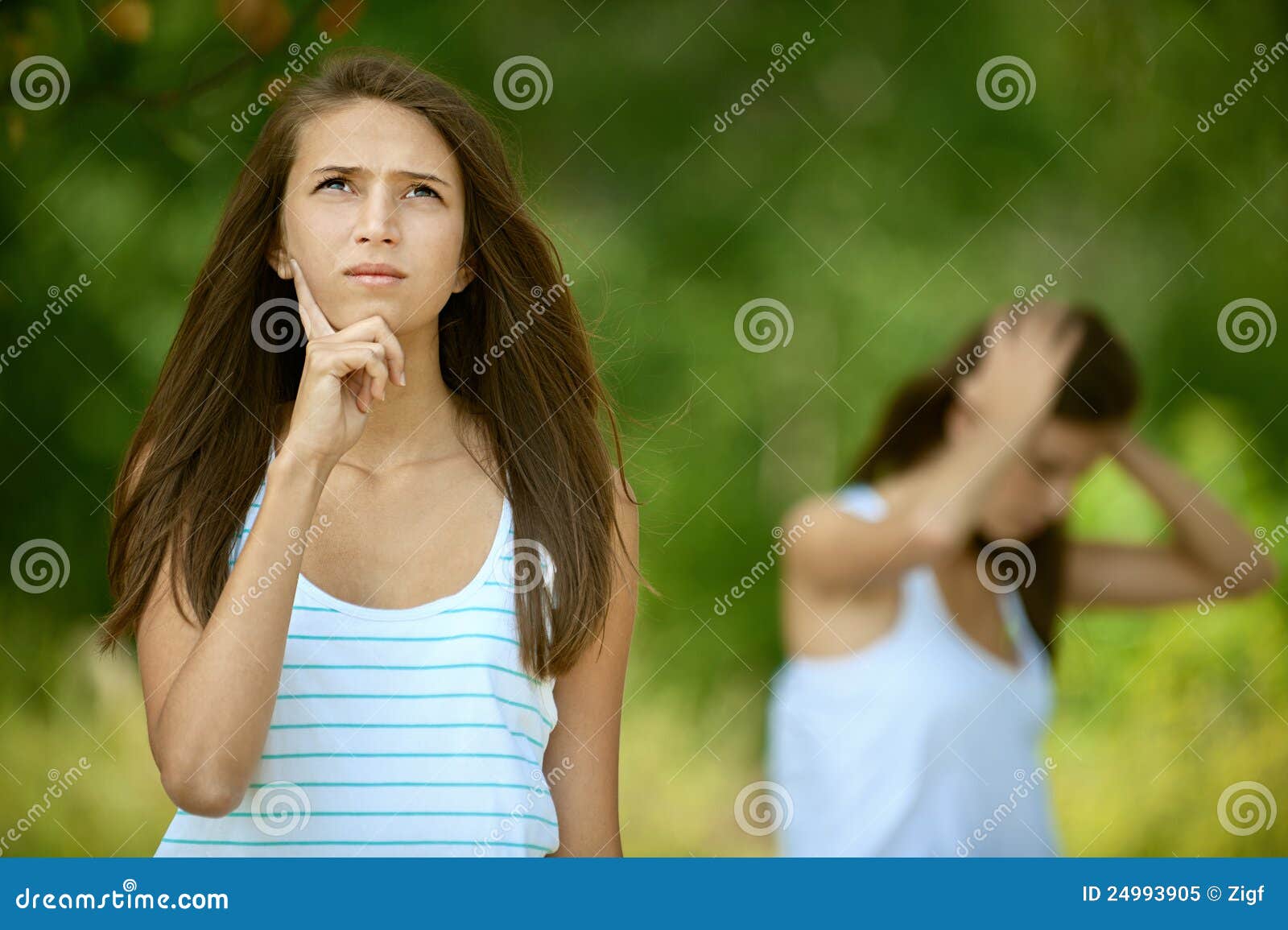 Two Friends Had Falling Out Stock Image - Image of hair, countryside ...