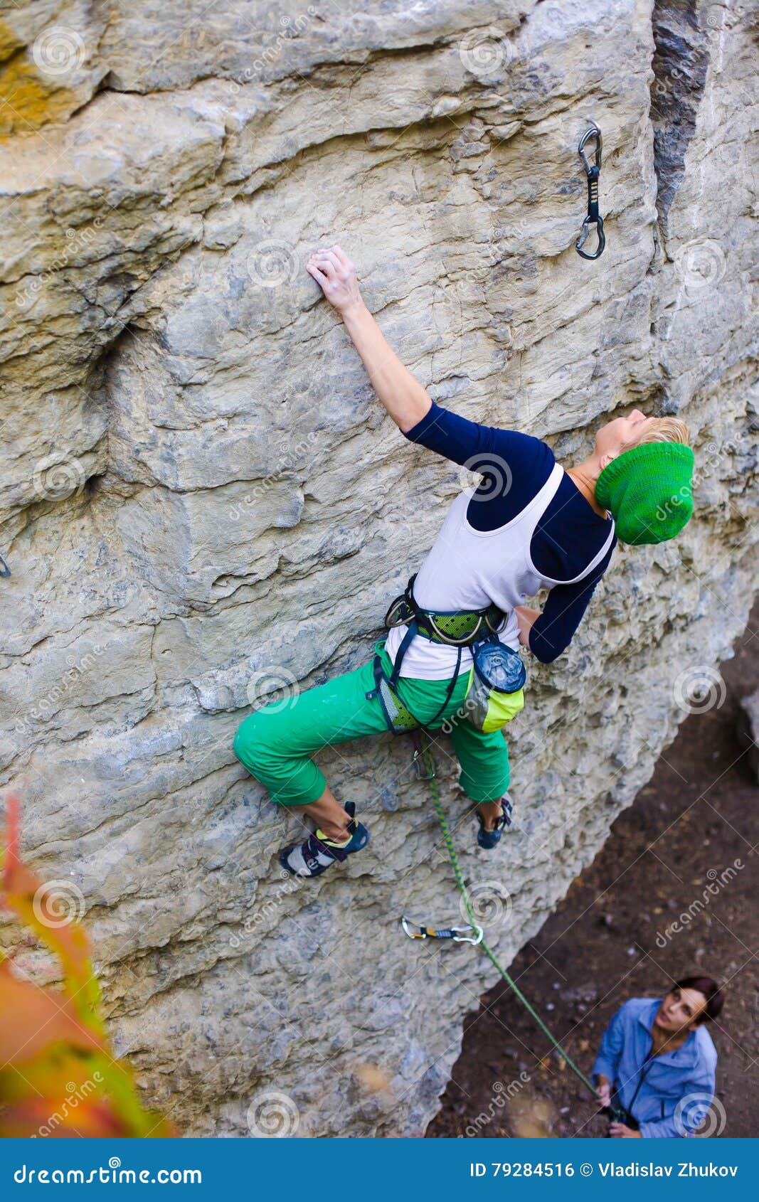 Two Friends Have Been Climbing on the Rocks. Stock Photo - Image of ...