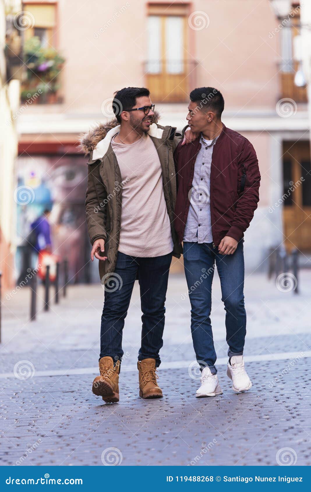 Two friends having fun. stock photo. Image of teenage - 119488268