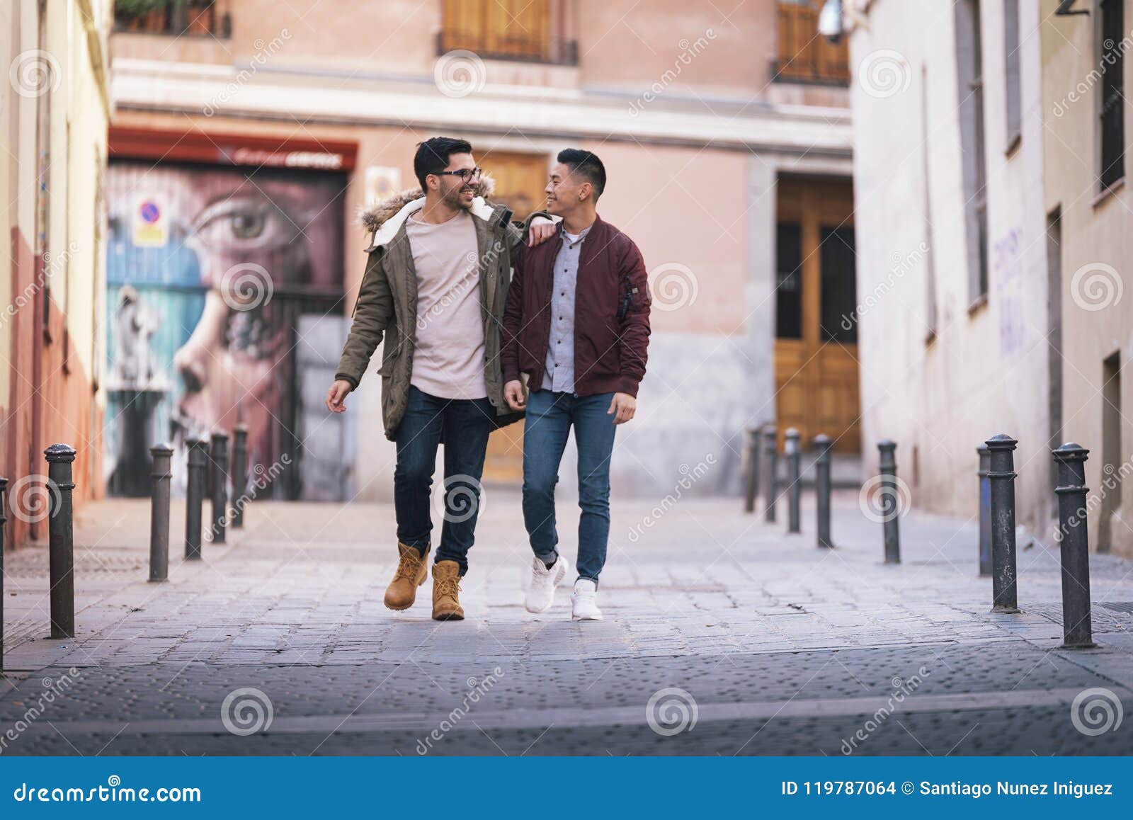 Two friends having fun. stock photo. Image of friends - 119787064