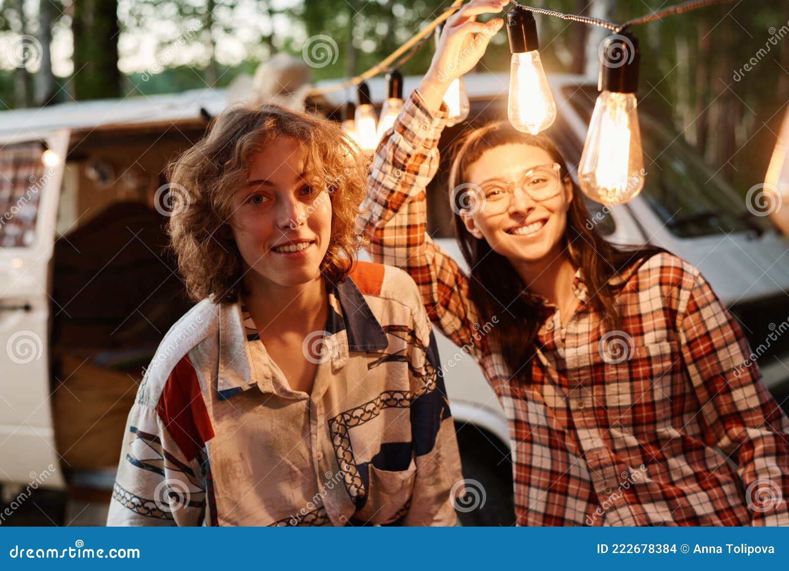 Two Friends Having Fun on a Picnic Stock Photo - Image of friendship ...