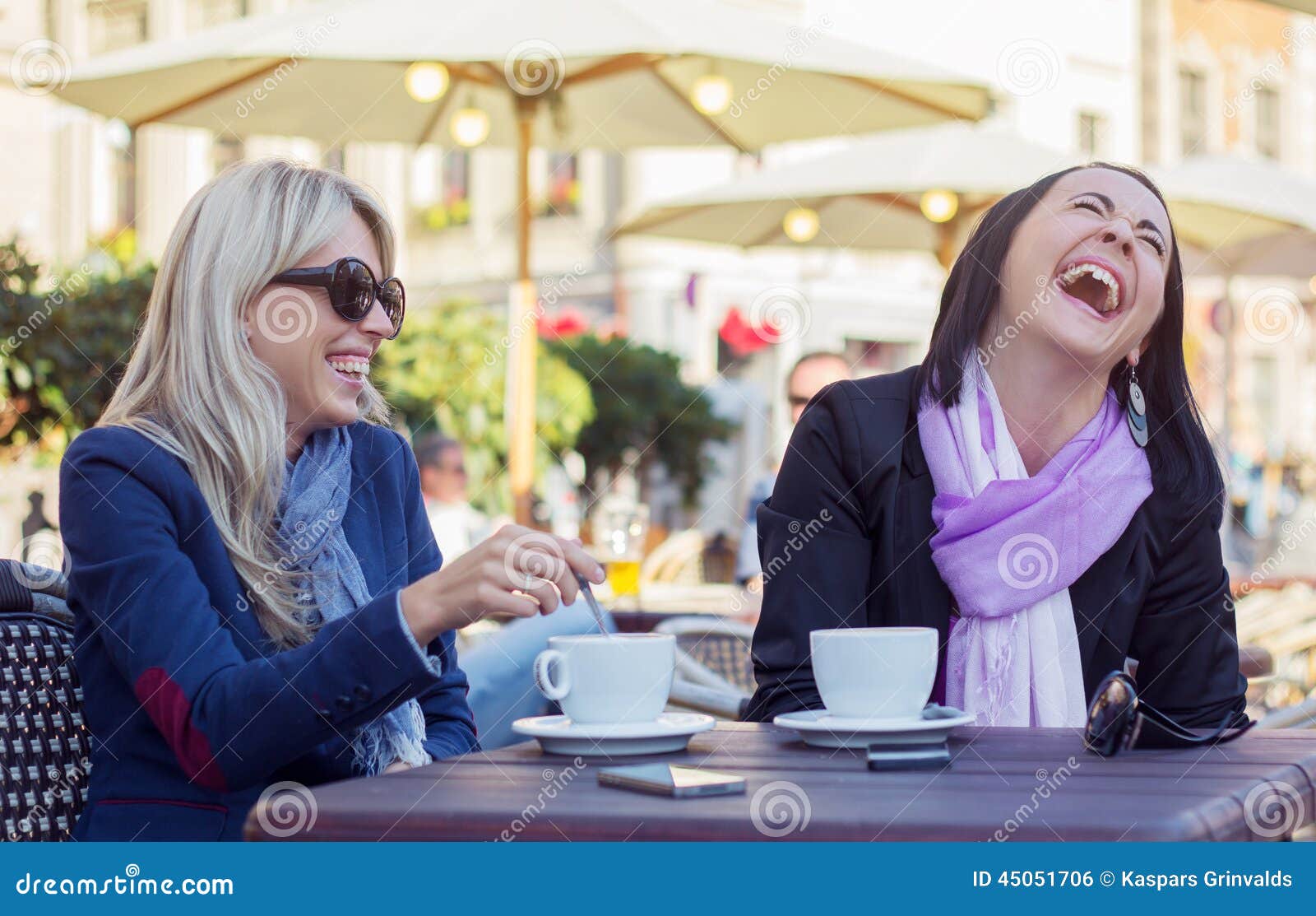 Two Friends Having Good Time Stock Photo - Image of cafe, memories ...