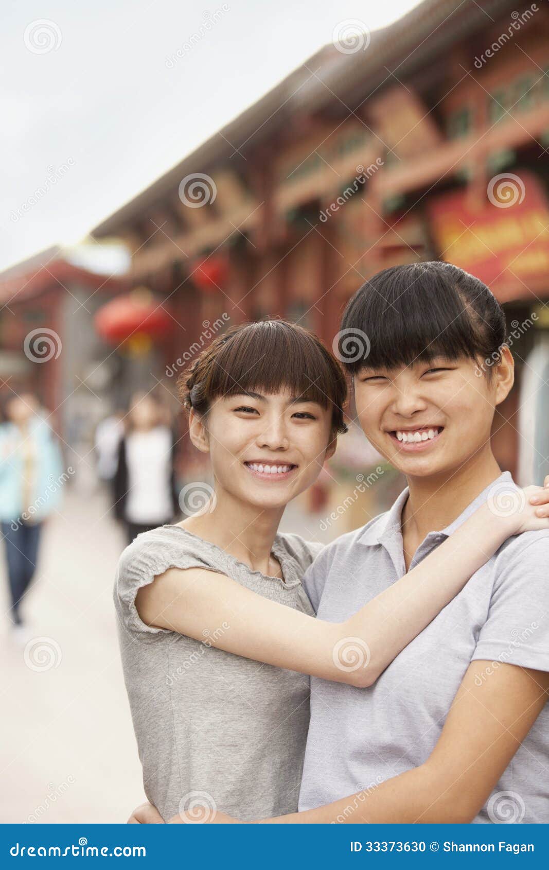 Two Friends Laughing and Embracing Stock Photo - Image of 2024 ...