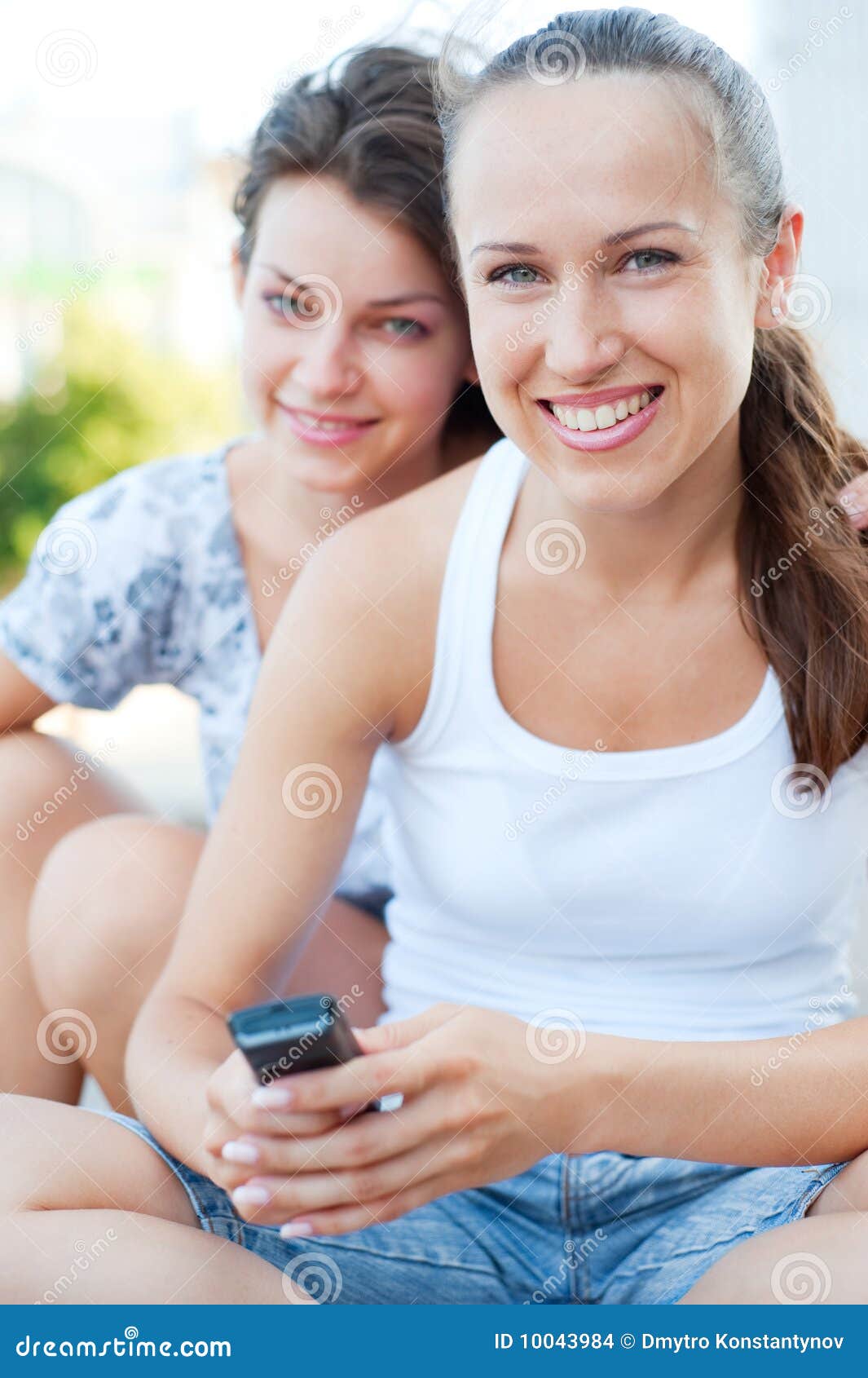 Two friends at outdoor stock photo. Image of healthy - 10043984