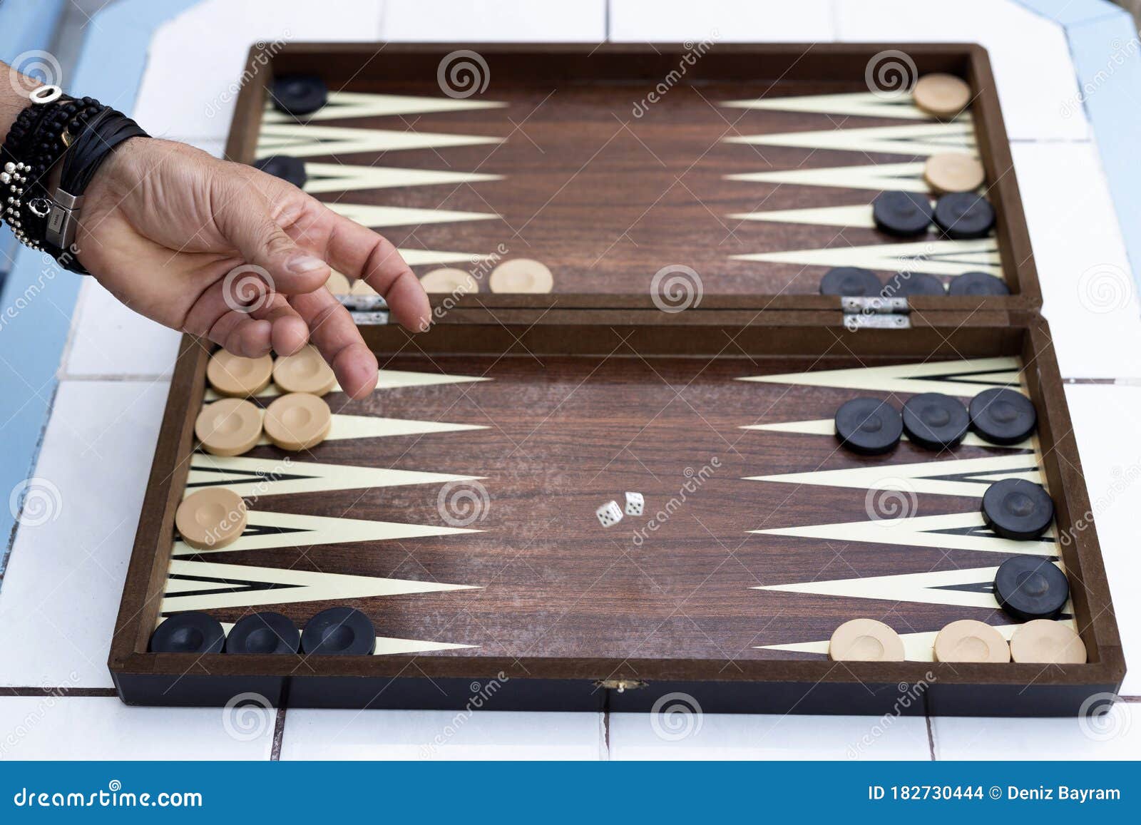Two Friends Playing Backgammon at Home Stock Photo - Image of outer ...