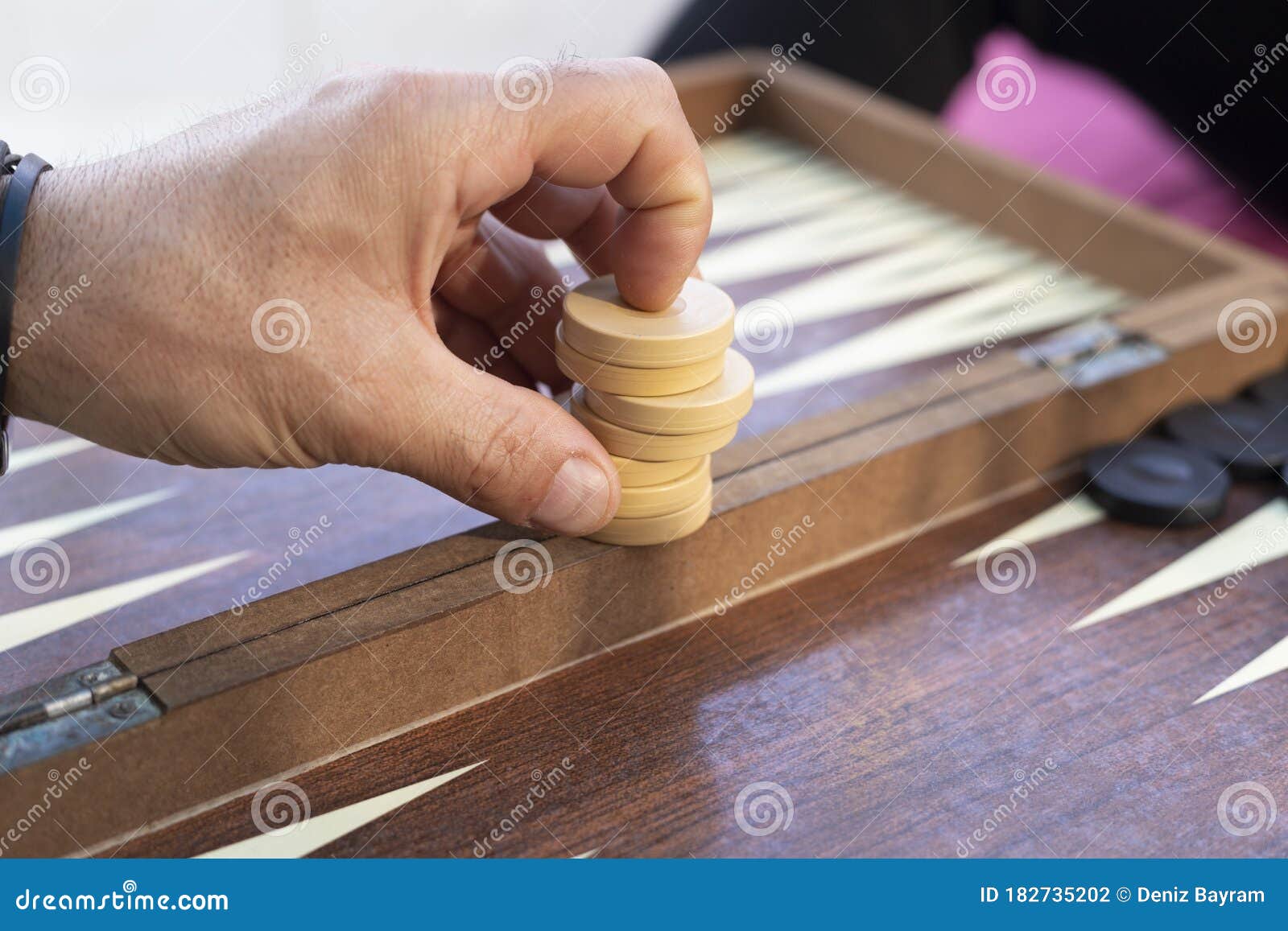 Two Friends Playing Backgammon at Home Stock Photo - Image of house ...