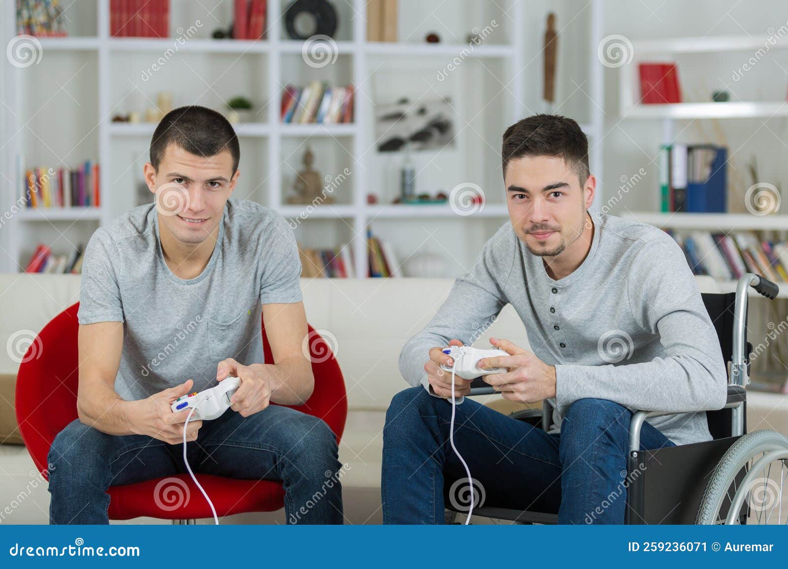 Two Friends Playing Video Game Stock Image - Image of generation ...