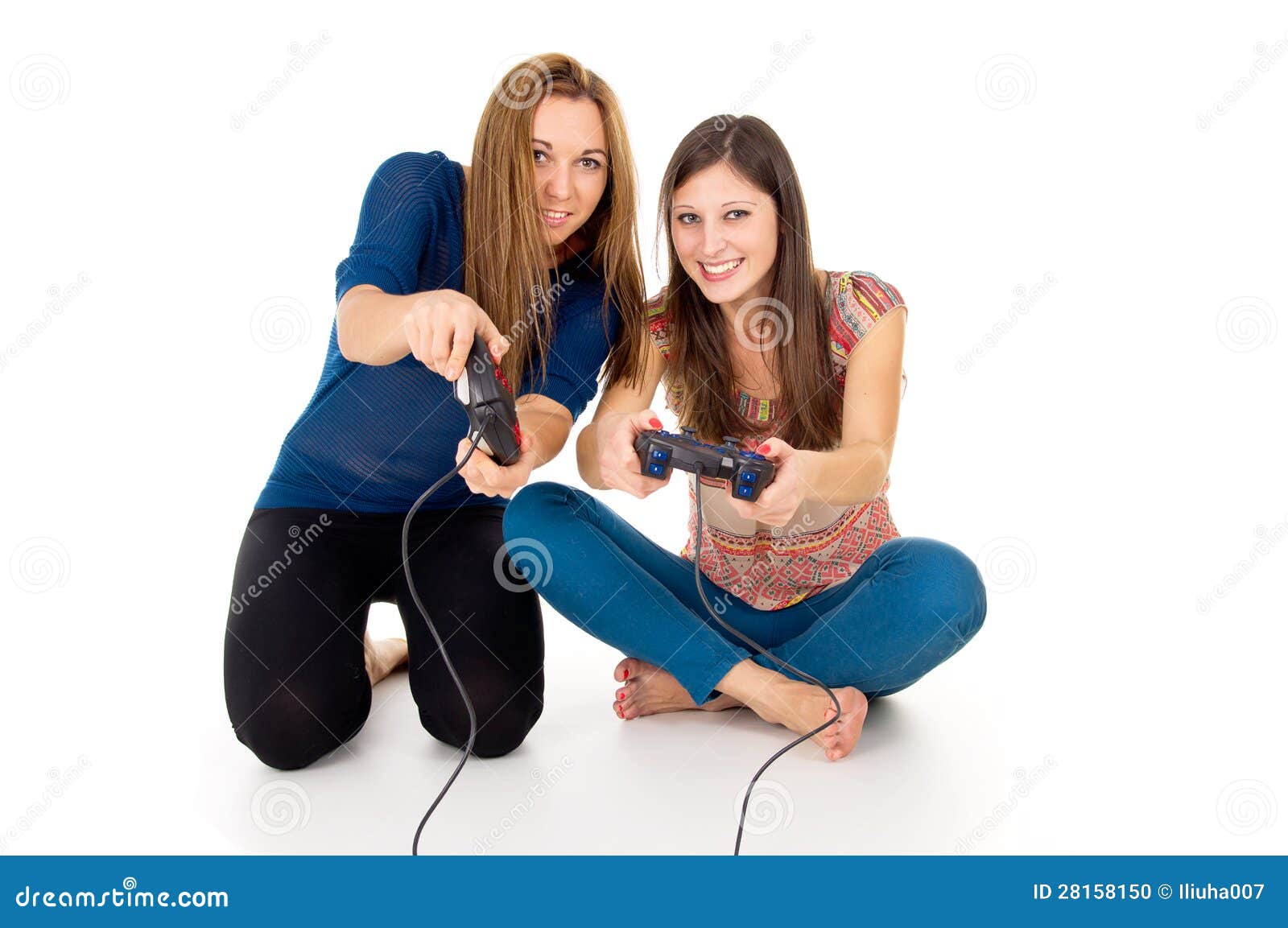 Two Friends Playing Video Games