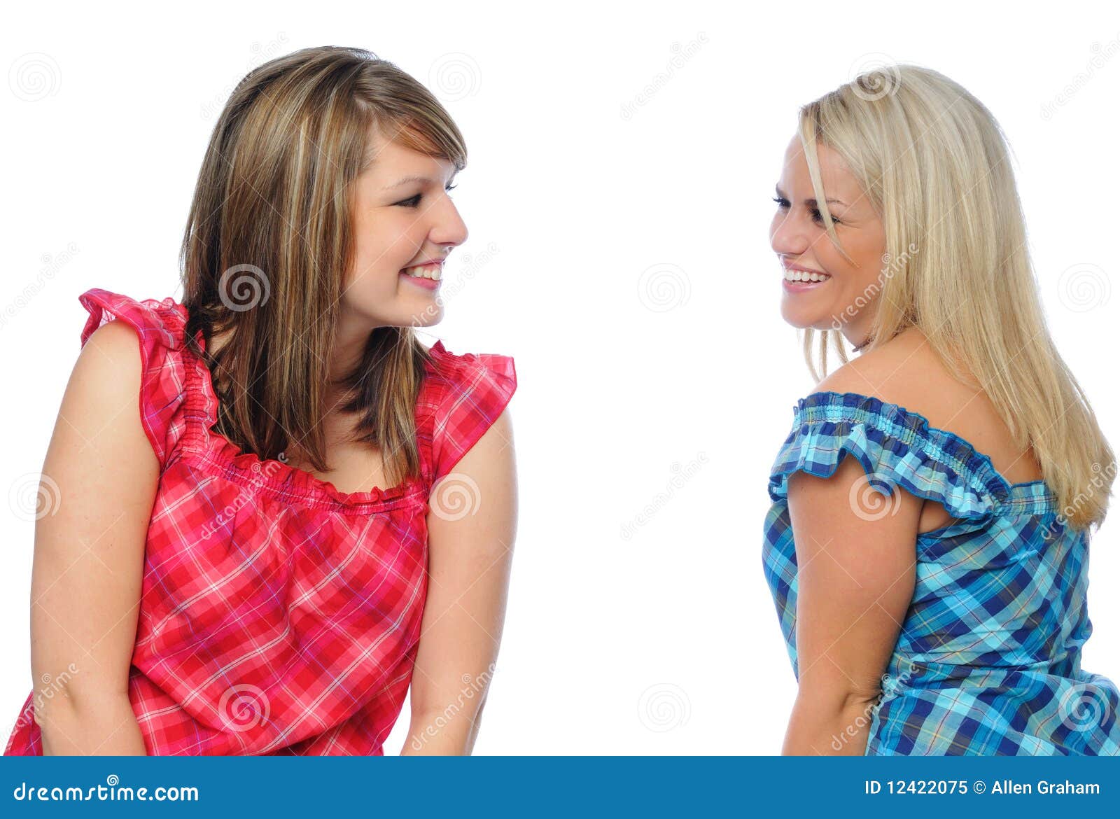 Two Friends Posing Together Stock Image - Image of pretty, girls: 12422075