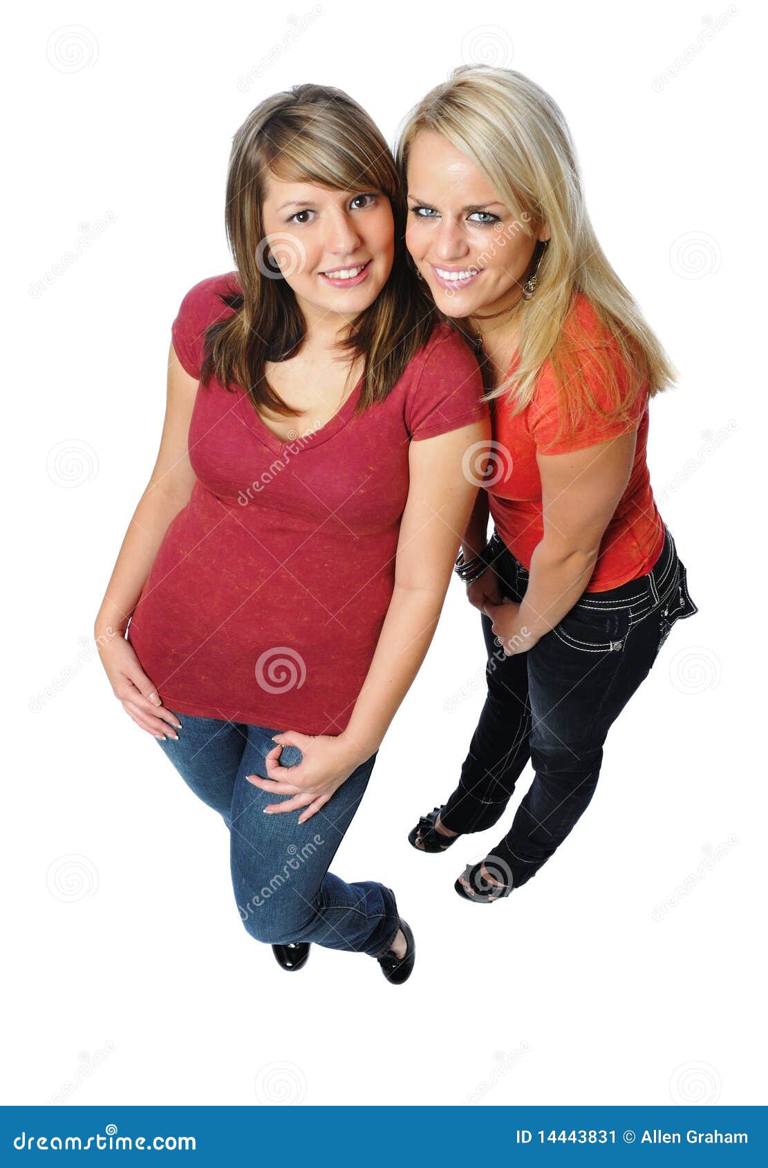 Two Friends Posing Together Stock Image - Image of caucasian, pretty ...