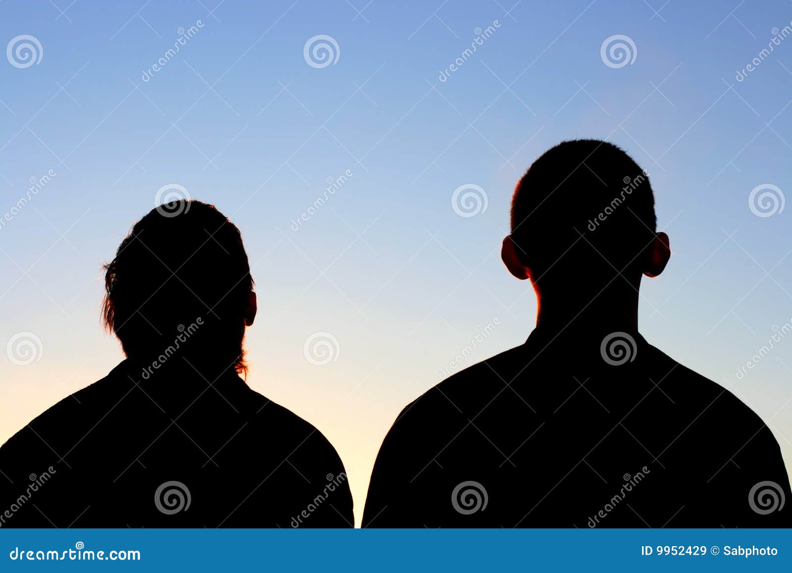 Two friends interlocked arms silhouette - supplierter