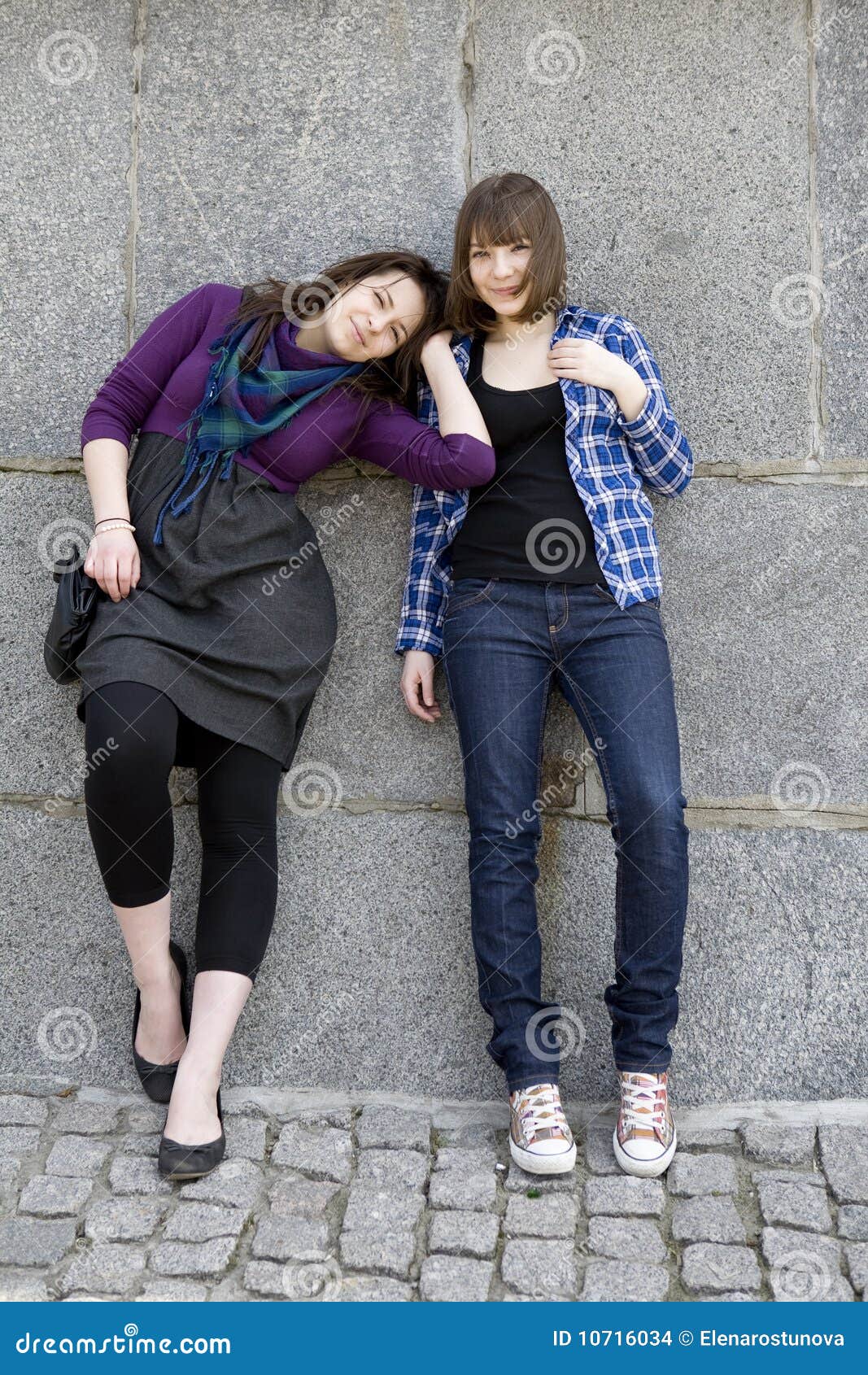 Two Friends Standing Together Stock Photo - Image of young, friend ...