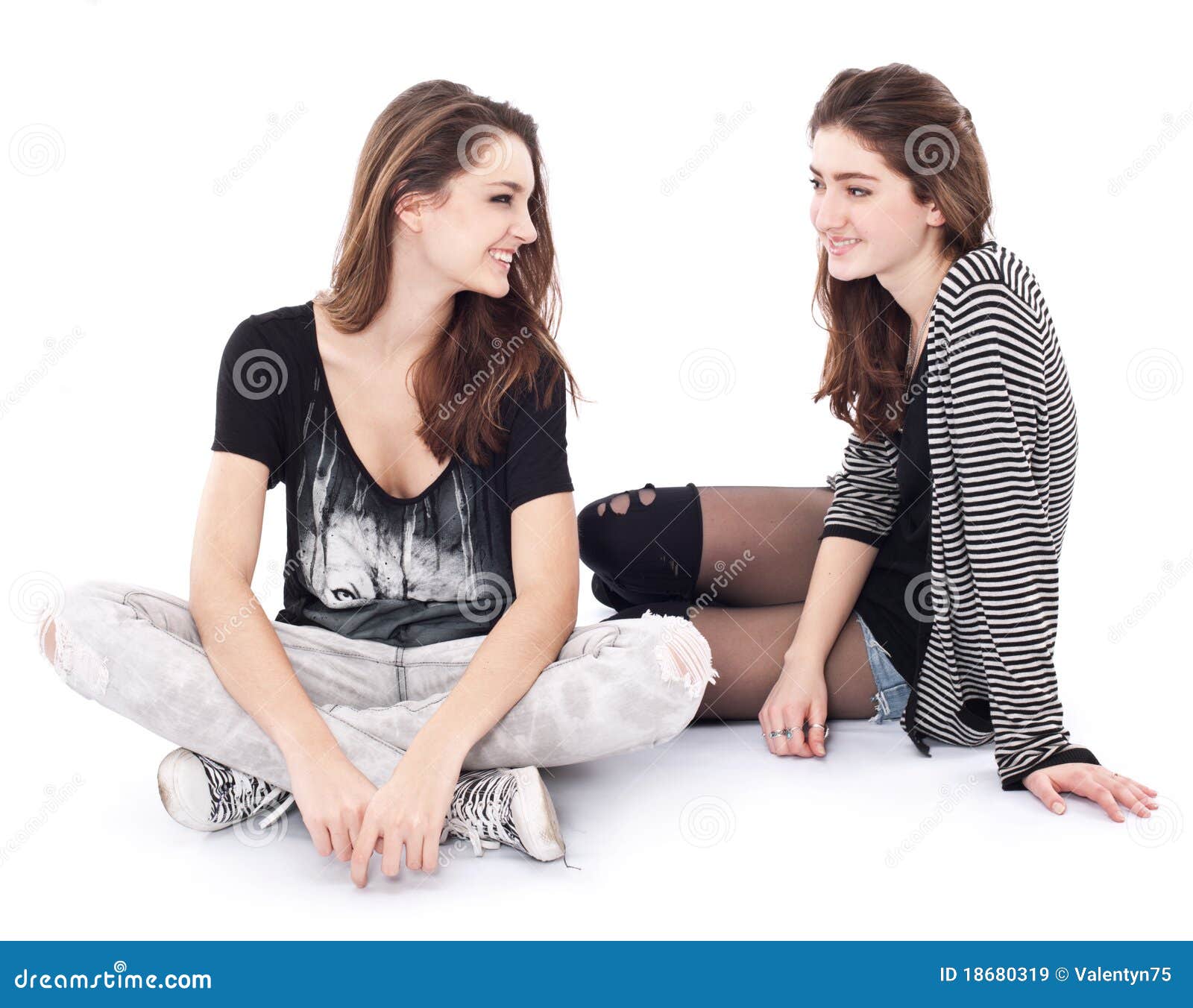 Two Friends Talking To Each Other