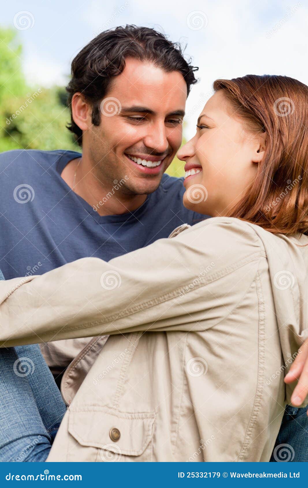 Two Friends with Their Arms are Around Each Other while they Sit Stock ...