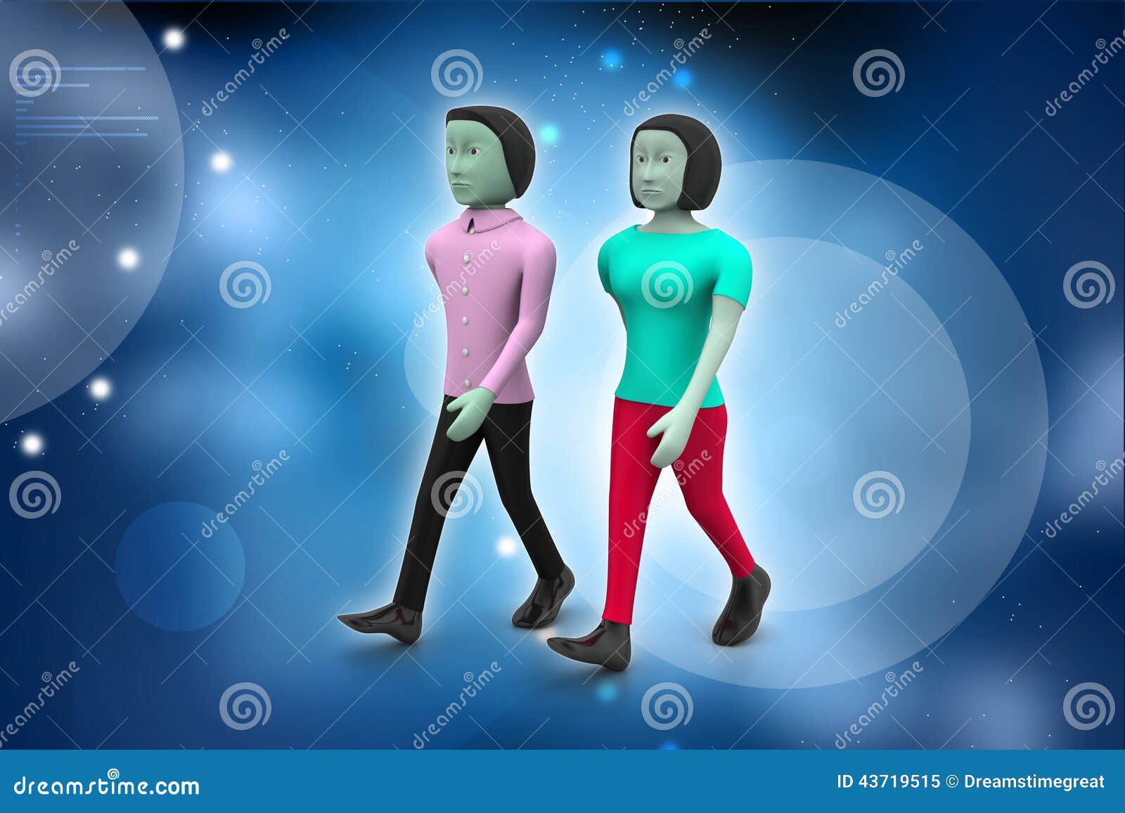 Two friends walk together stock illustration. Illustration of idea ...
