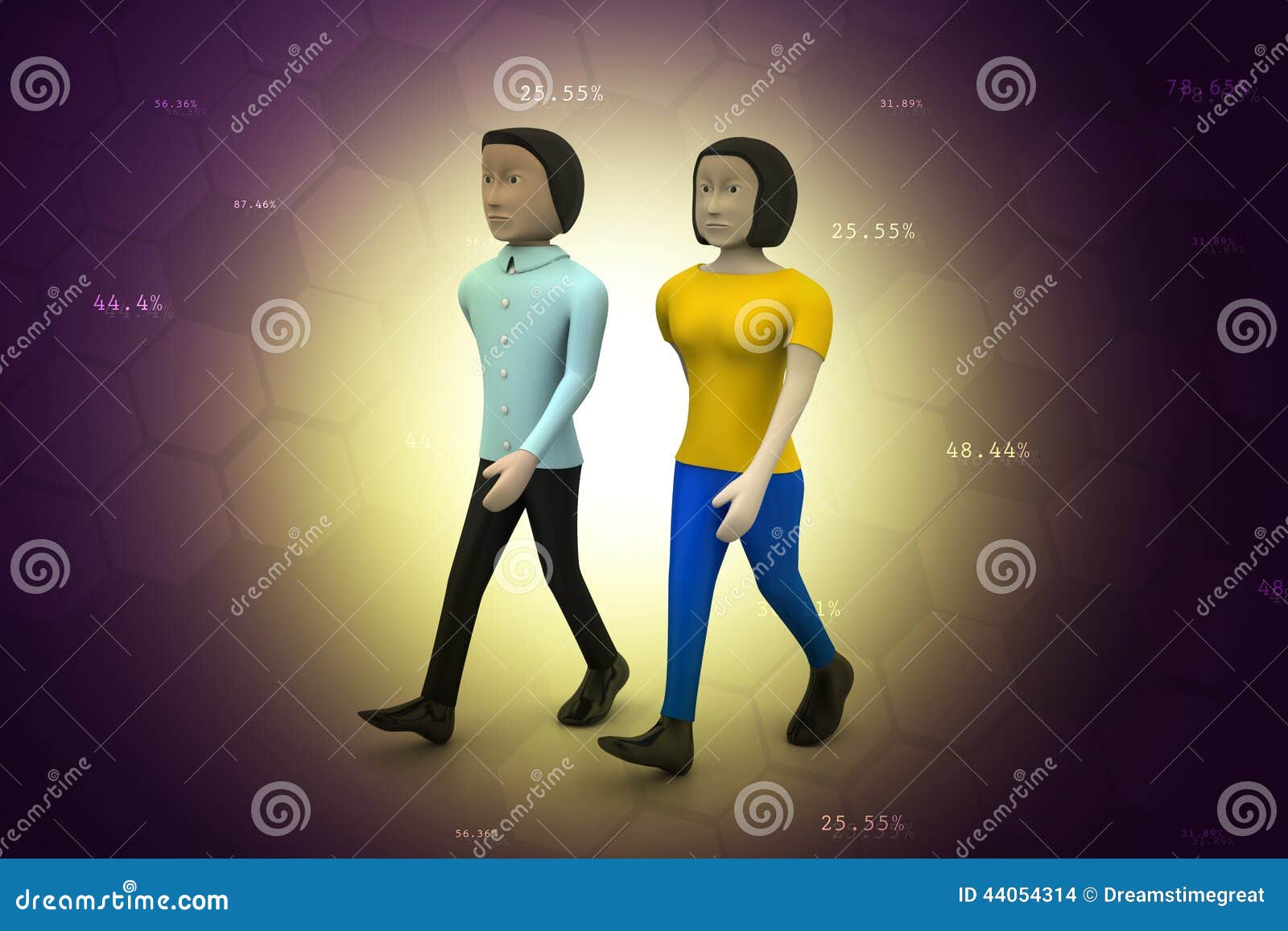 Two friends walk together stock illustration. Illustration of love ...