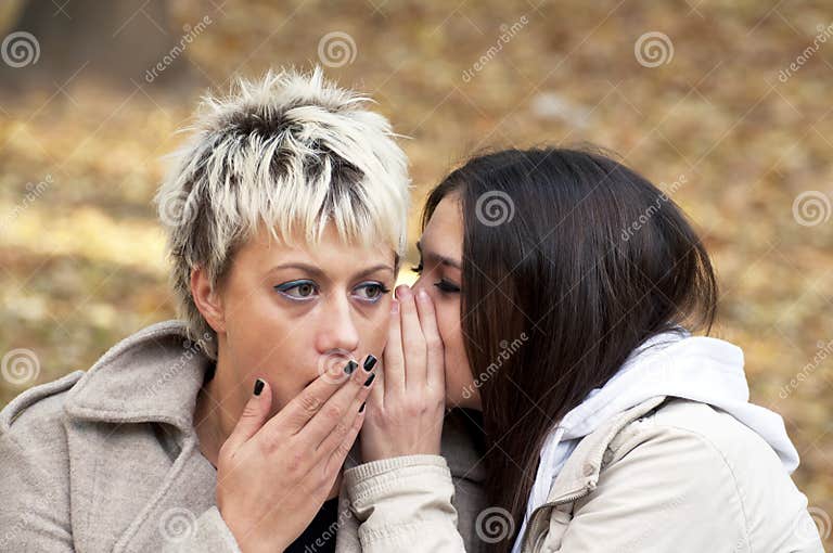Two Friends Whispering Secrets Stock Image - Image of friendship, girl ...