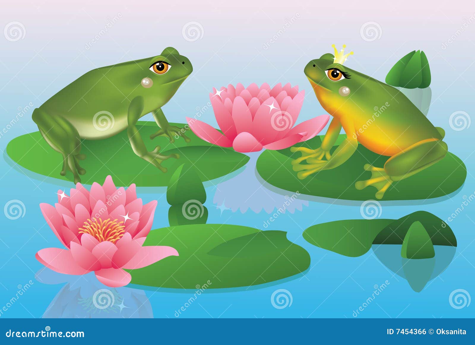 Two Frogs. Vector Illustration | CartoonDealer.com #7454366
