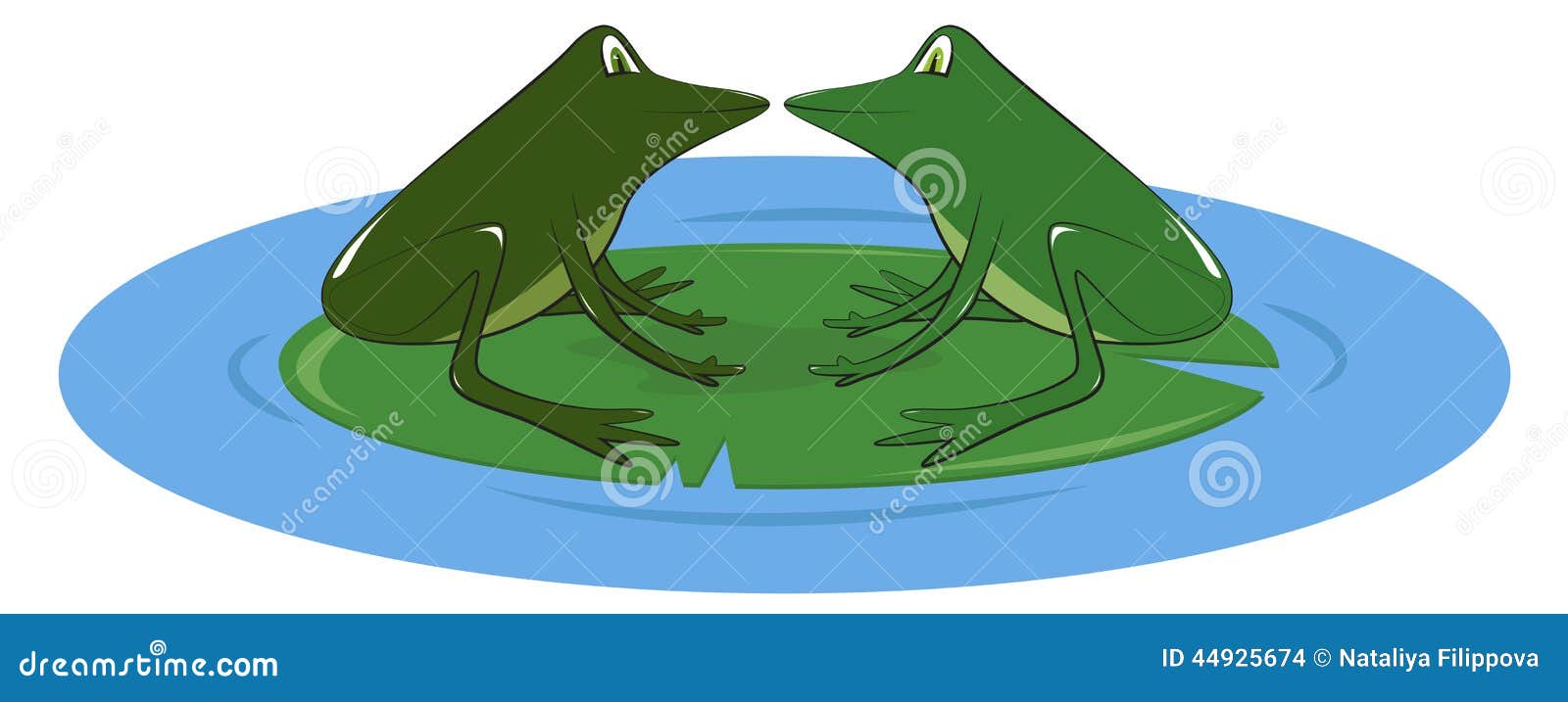 Two frogs stock vector. Illustration of profile, simple - 44925674