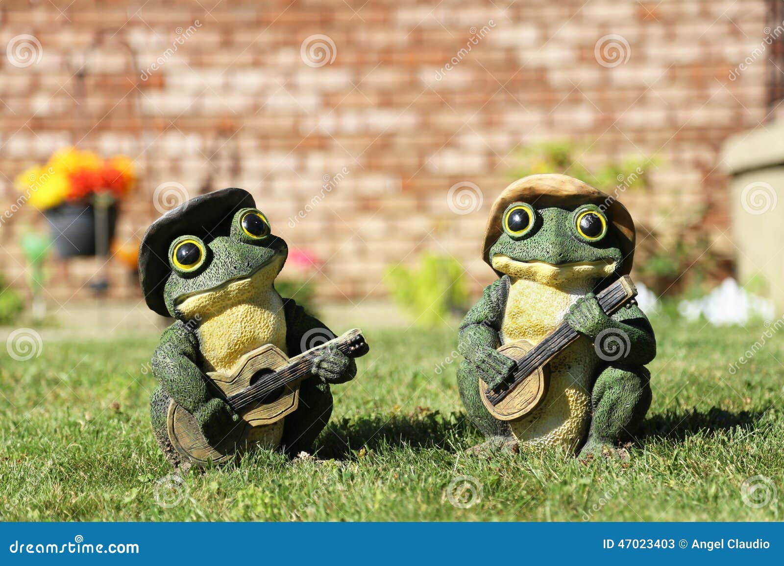 Two frogs play guitar stock image. Image of frogs, spring - 47023403