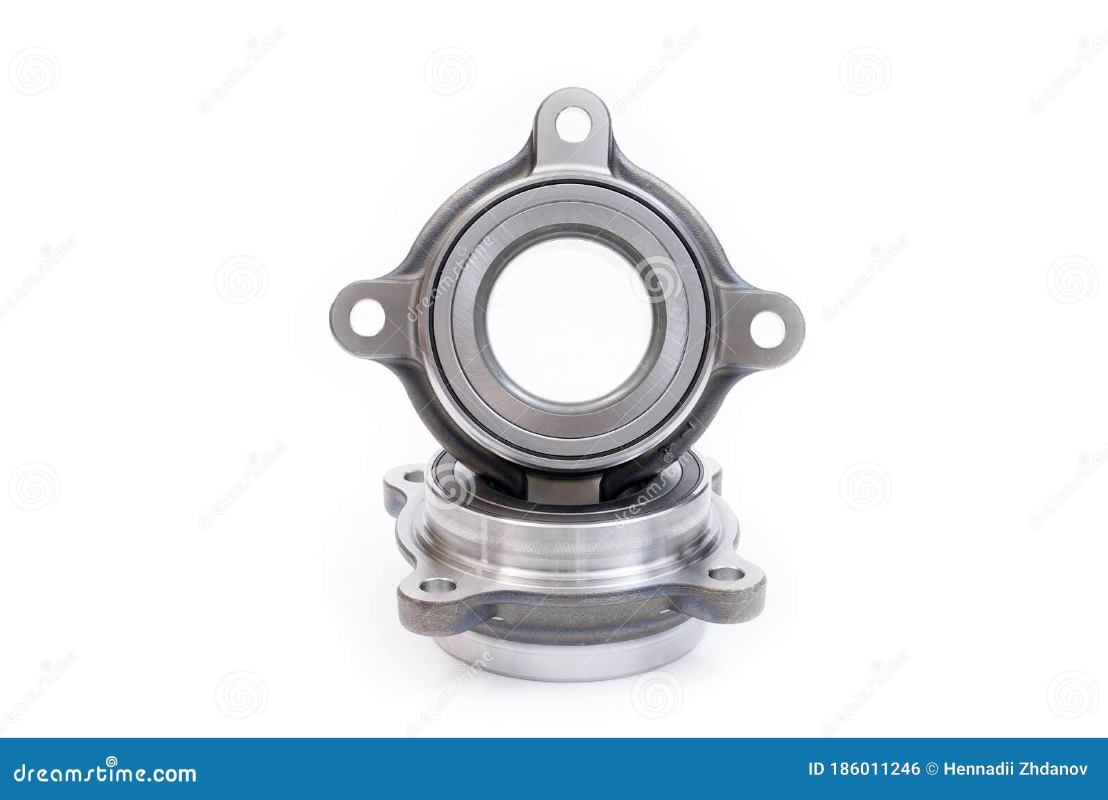Two Front Hub Bearings: Left and Right Stock Photo - Image of hands ...