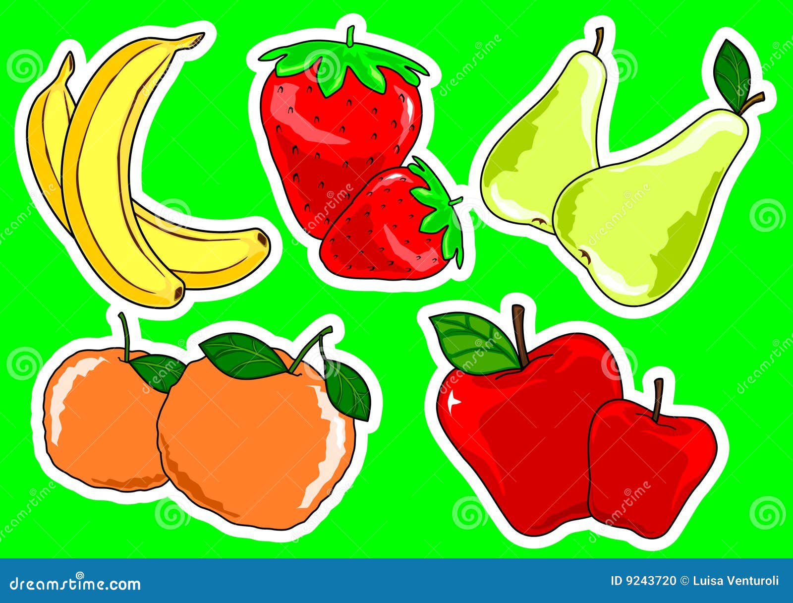 Two fruit stock vector. Illustration of yellow, sweet - 9243720