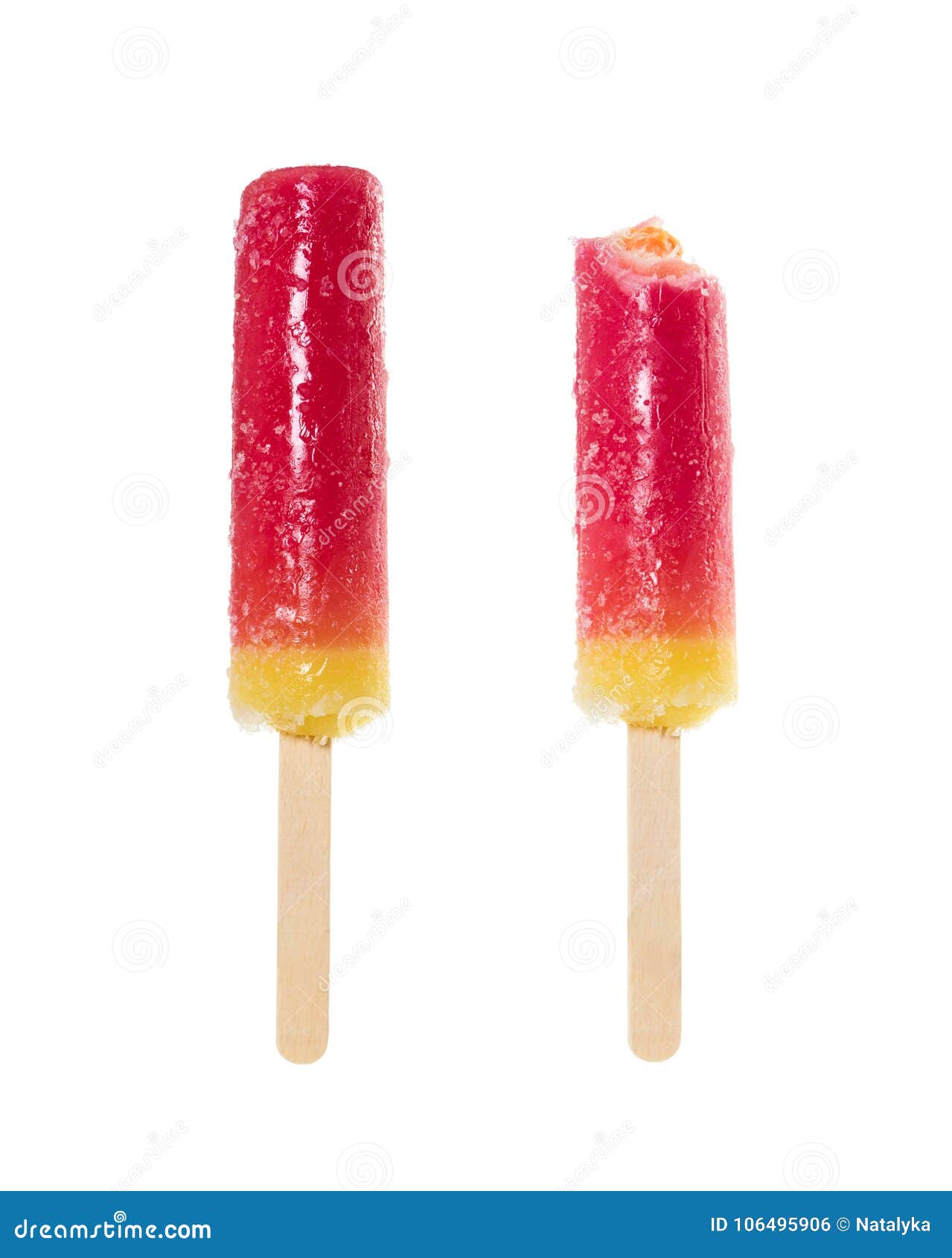 Two fruit popsicles stock photo. Image of frozen, healthy - 106495906