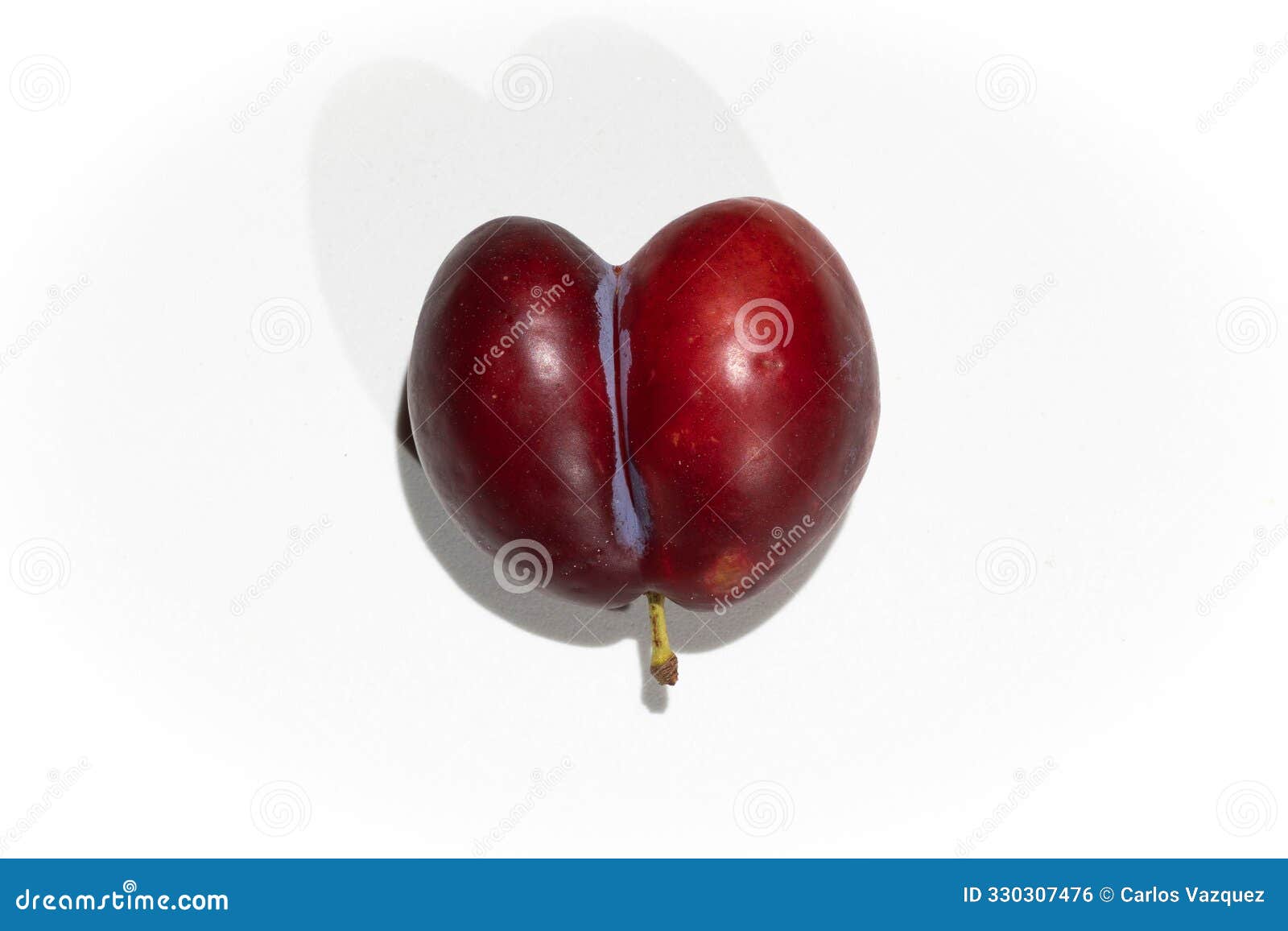 Two Fruits in One on White Background Stock Photo - Image of clone ...