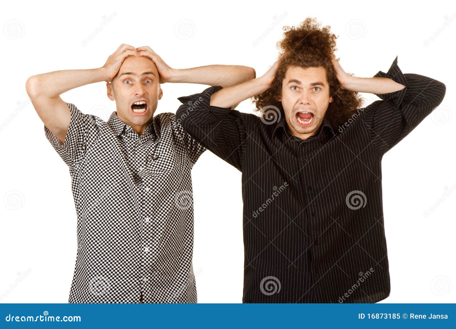 Two frustrated men stock image. Image of guys, heads - 16873185