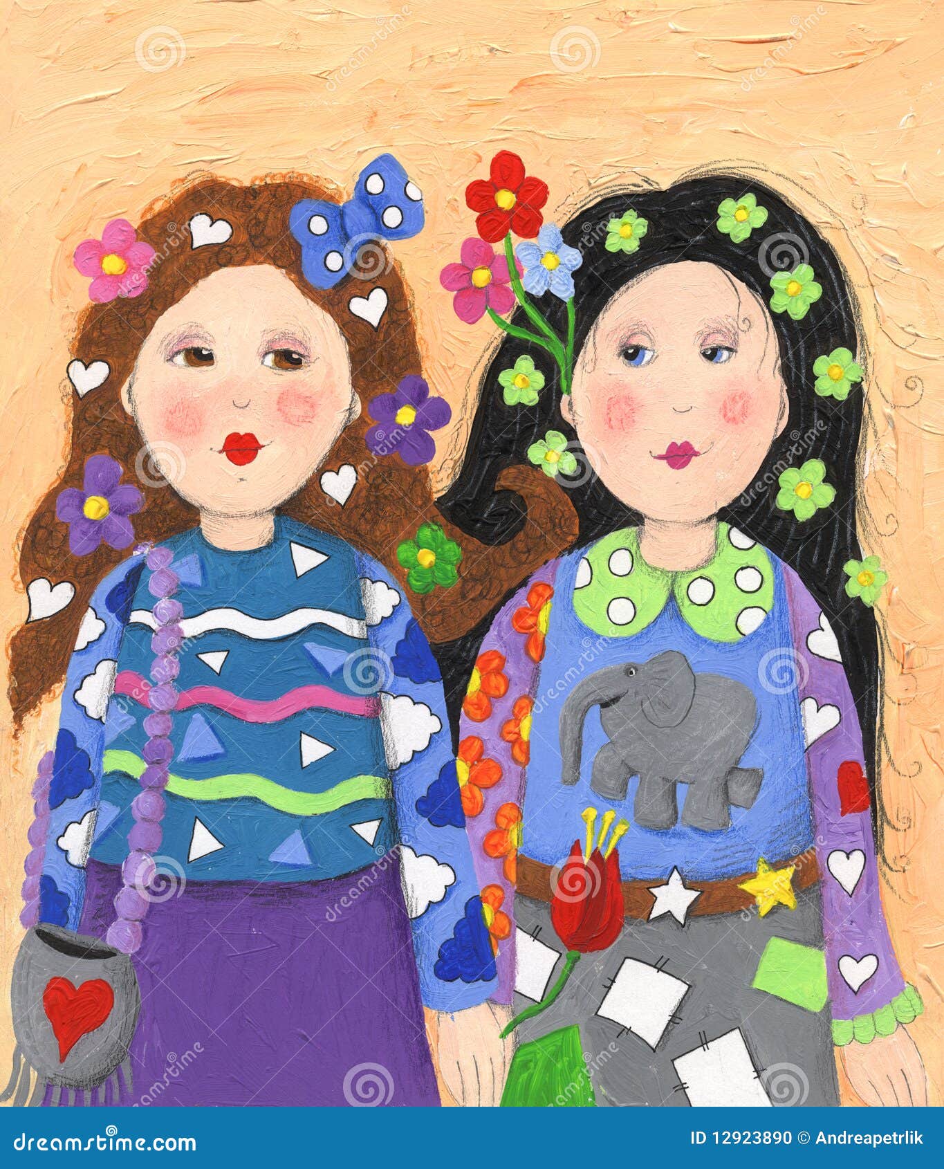 Two Funky Girlfriends Stock Illustrations – 6 Two Funky Girlfriends ...