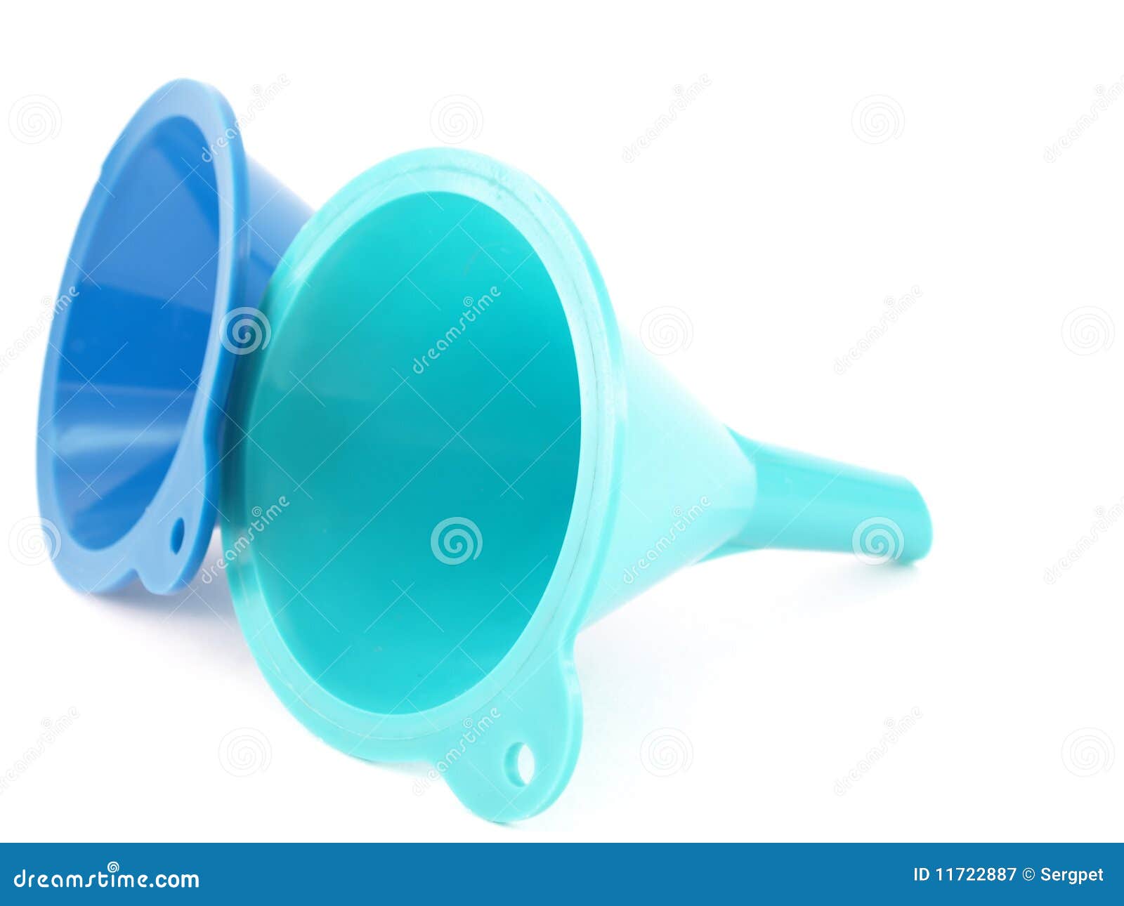 Two funnels stock image. Image of blue, plastic, device - 11722887