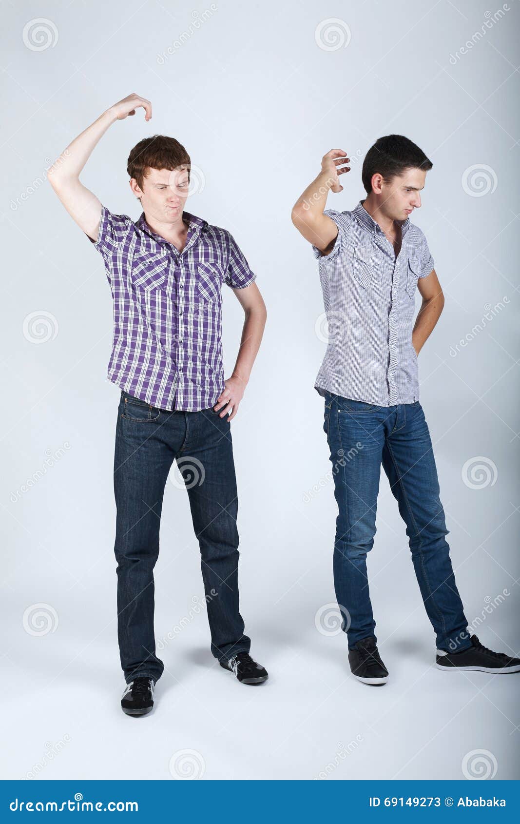 Two Funny Boys Fooling Around Stock Image - Image of isolated, young ...