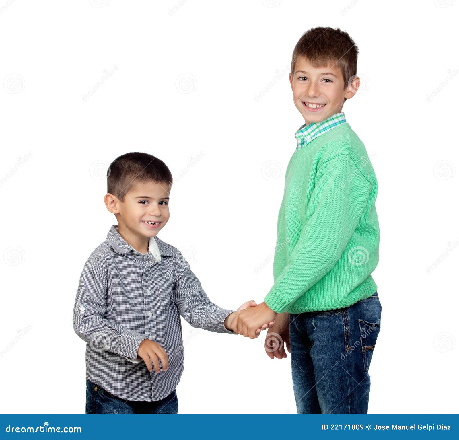 Two funny brothers stock image. Image of handshake, friend - 22171809