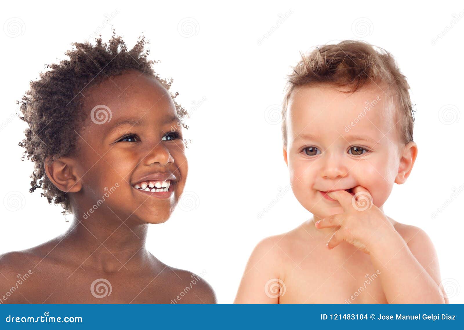 Two Funny Children Laughing Stock Photo - Image of little, girl: 121483104