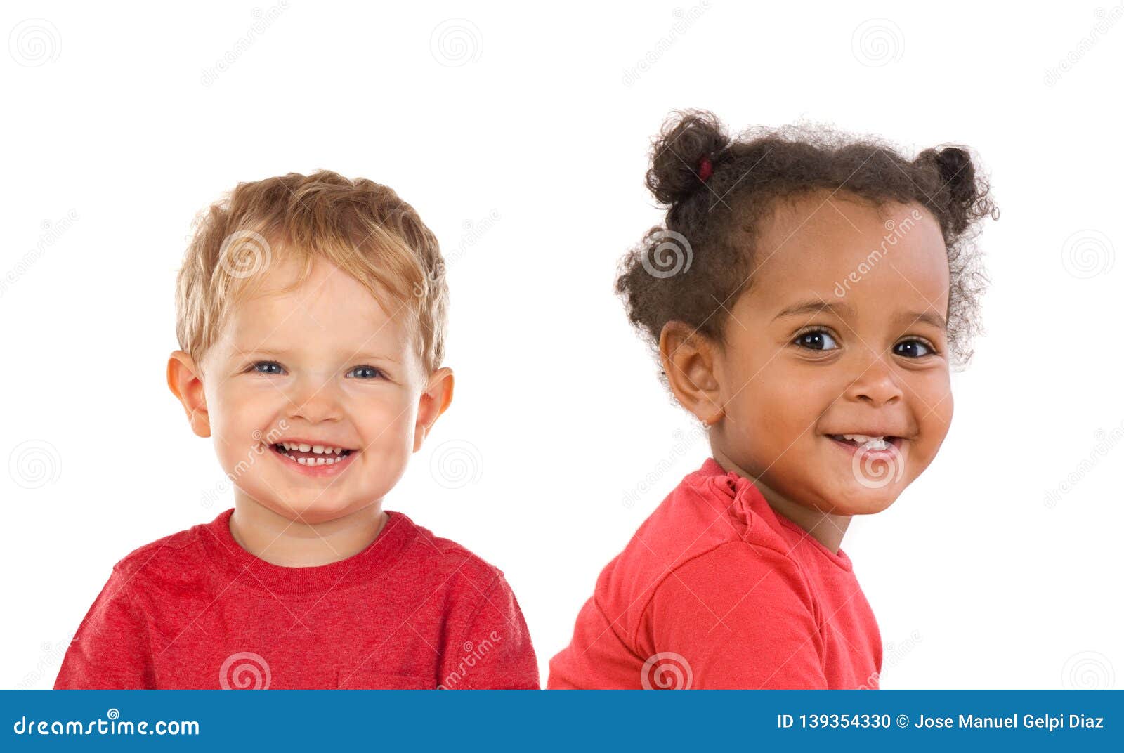 Two Funny Children Looking at Camera Stock Photo - Image of lifestyle ...