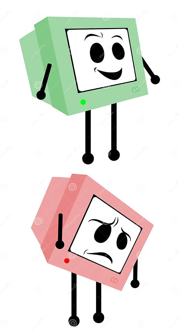Two funny computers stock vector. Illustration of vector - 25622477