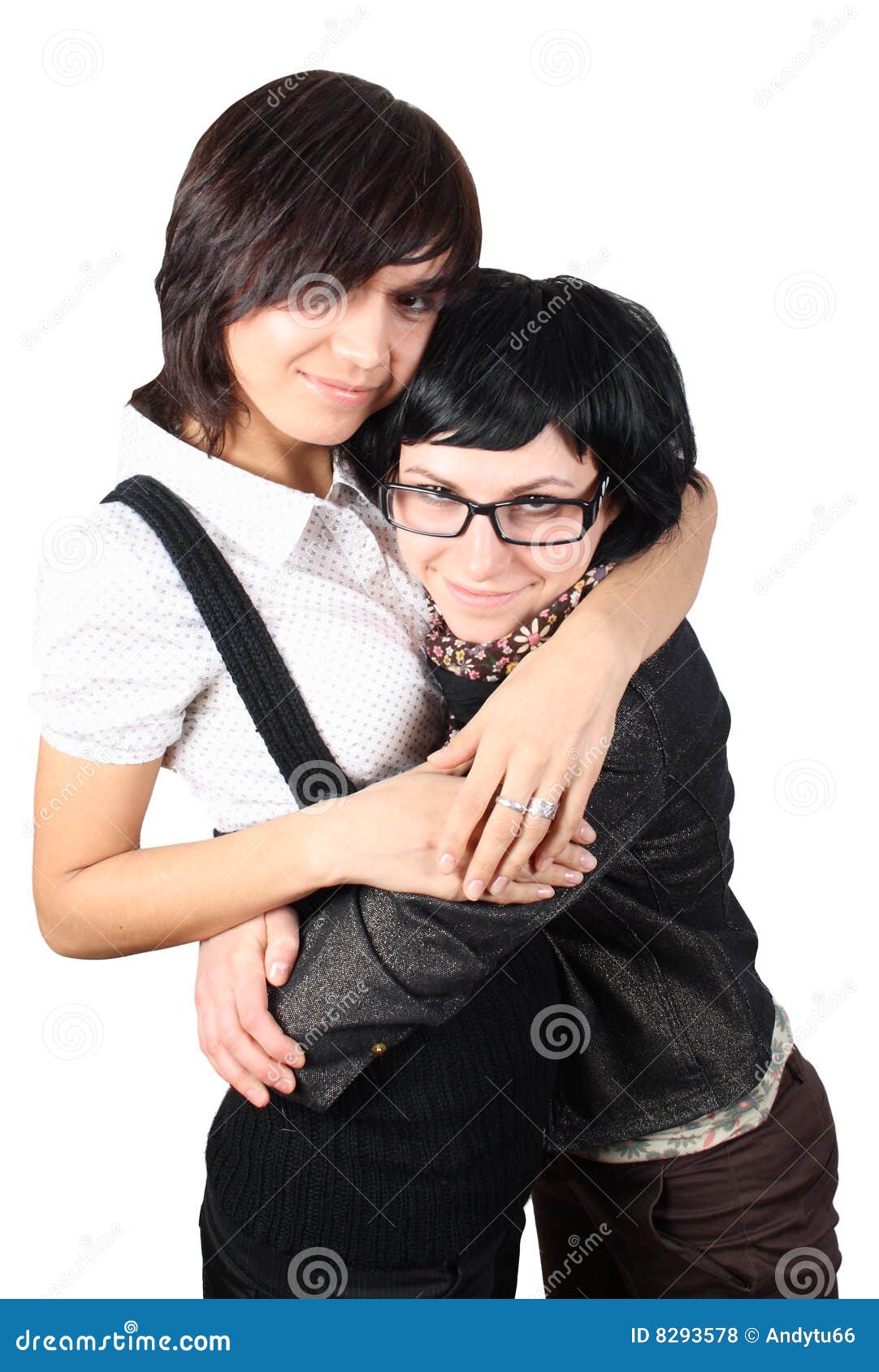 Two funny girls stock photo. Image of closeup, group, embrace - 8293578