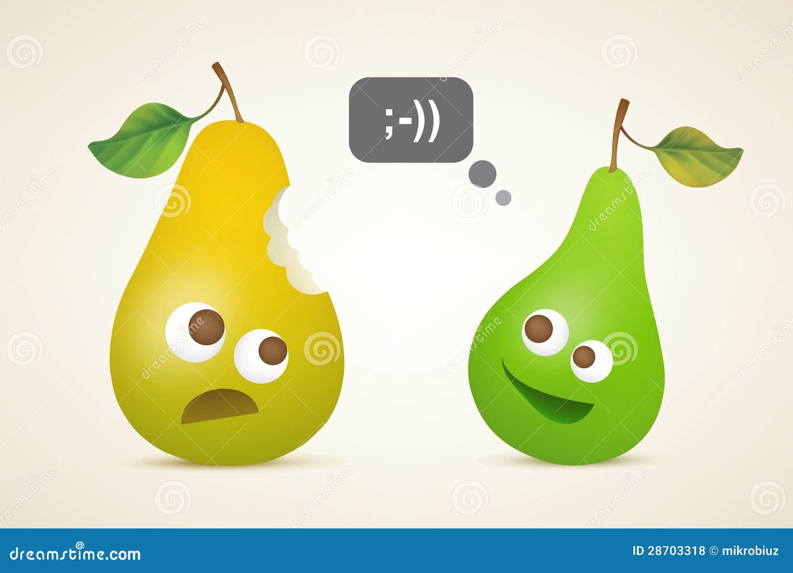 Two funny pears stock vector. Illustration of positive - 28703318