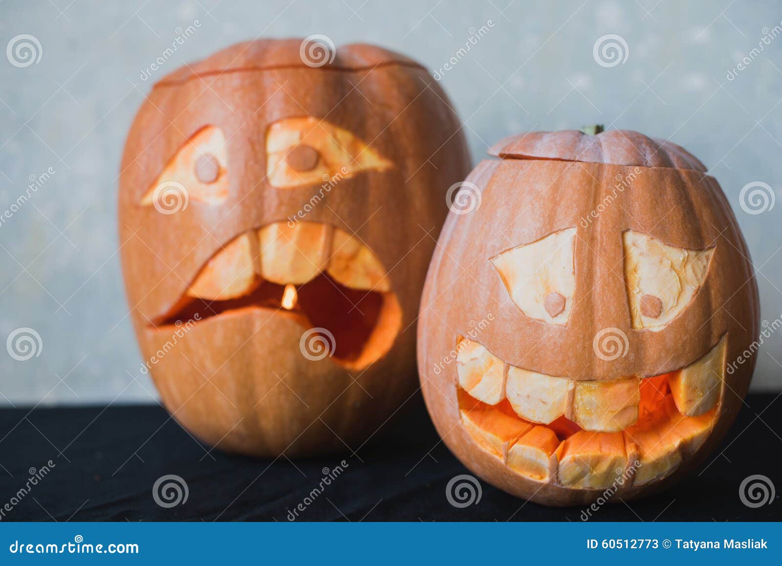 Halloween Funny Pumpkin With A Smile In Autumn Leaves Royalty-Free ...