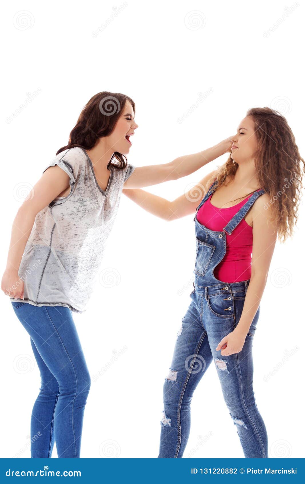 Two Furious Women Fighting and Screaming Stock Photo - Image of anger ...