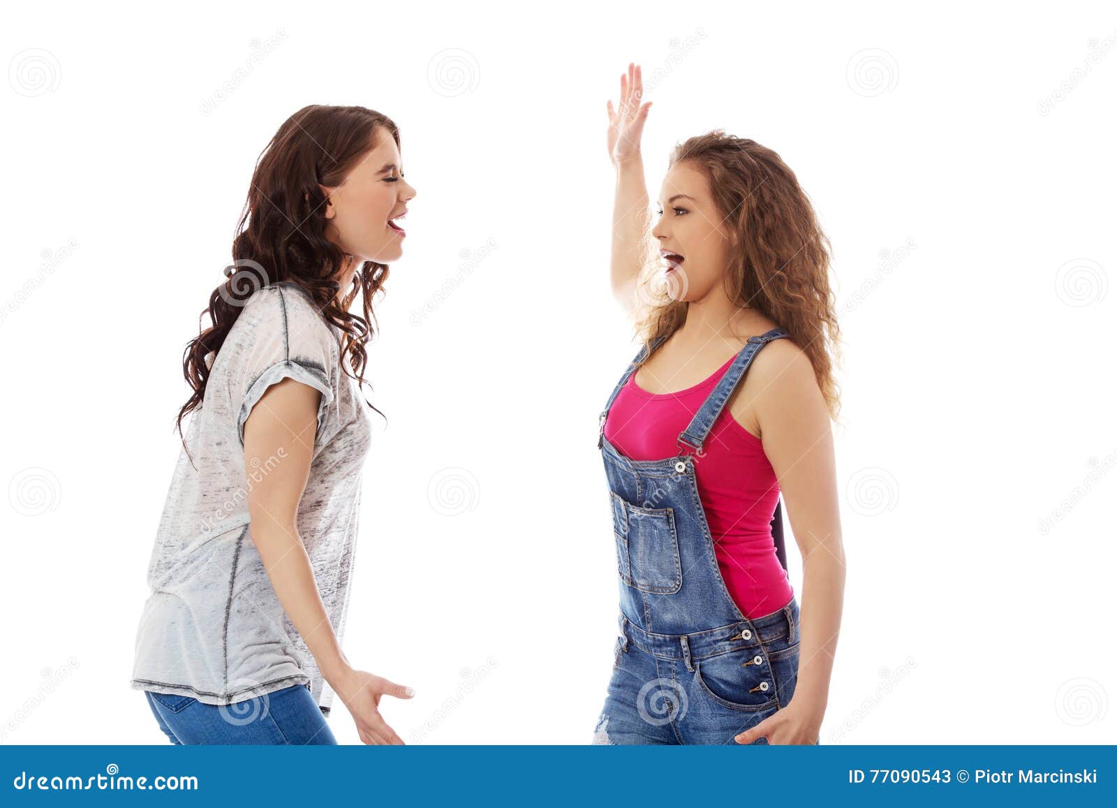Two Furious Women Fighting and Screaming Stock Image - Image of beauty ...