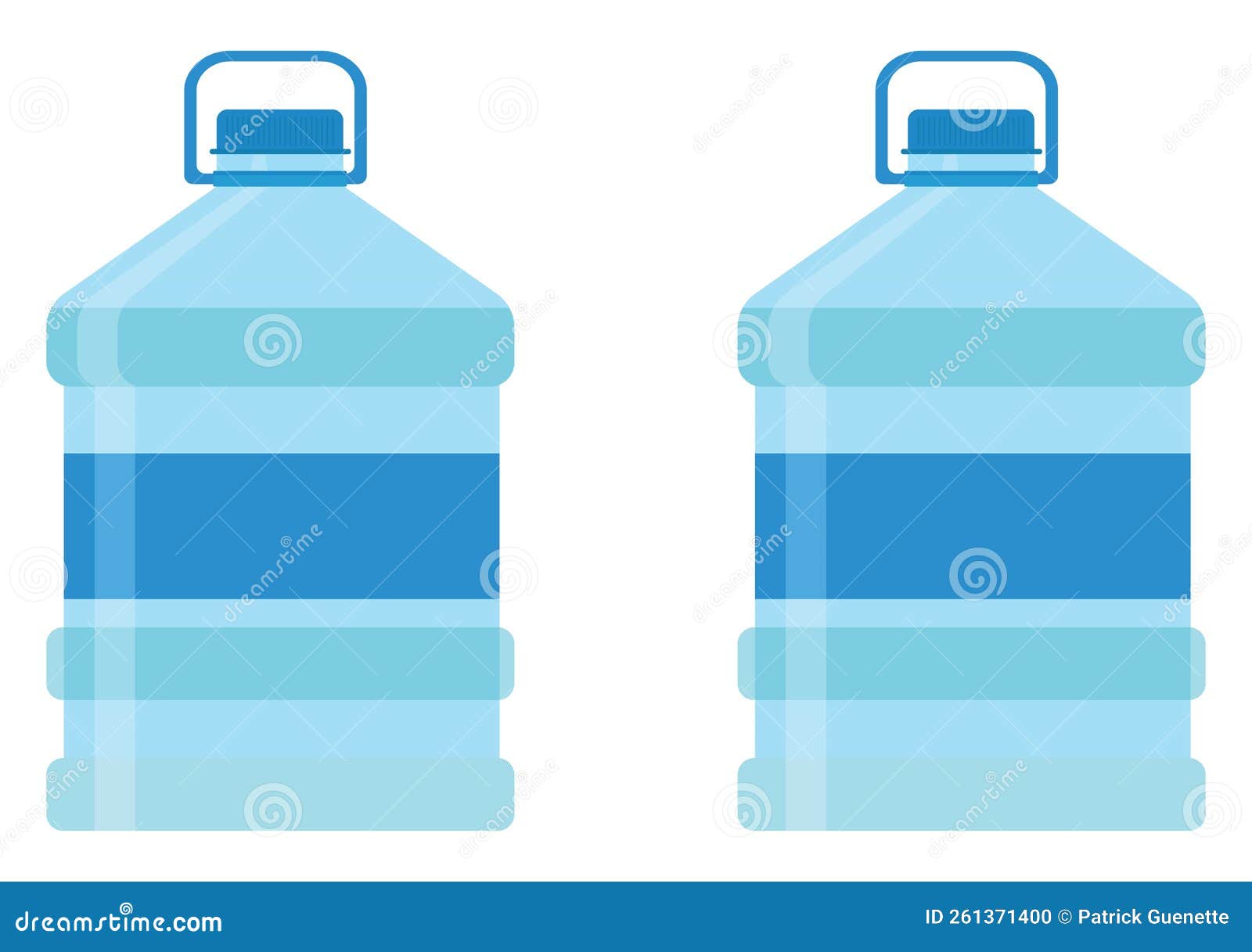 Two gallons of water, icon stock vector. Illustration of design - 261371400