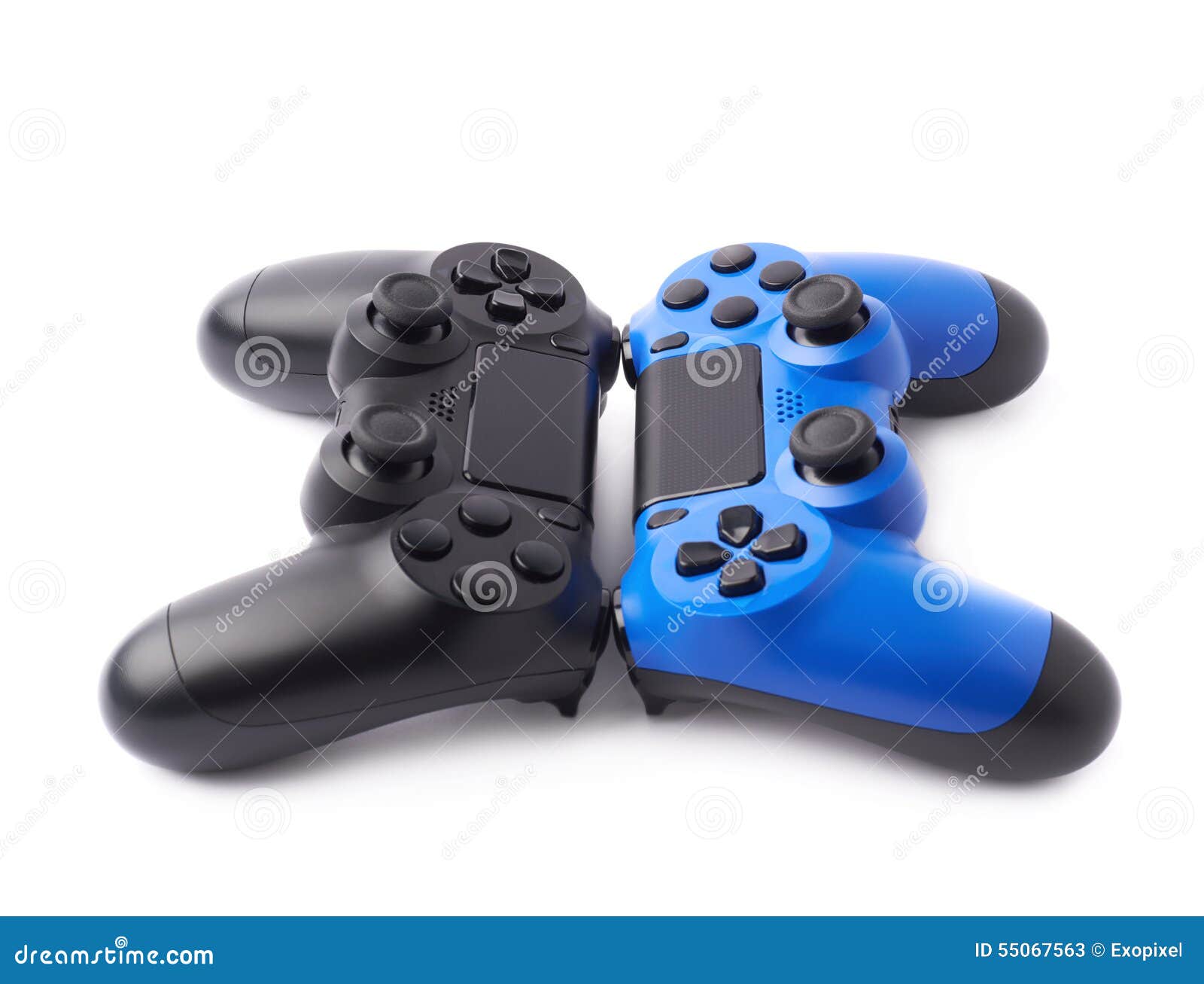 Two Gaming Console Controllers Isolated Stock Illustration ...