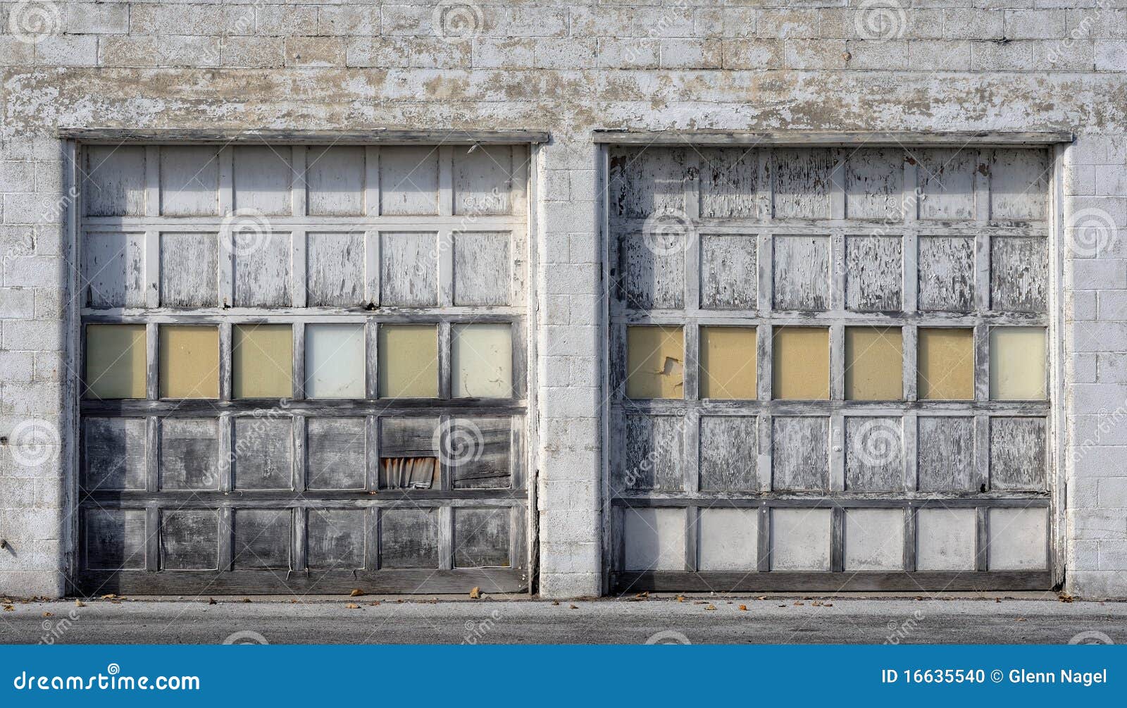 Two garage doors stock photo. Image of garage, doors - 16635540