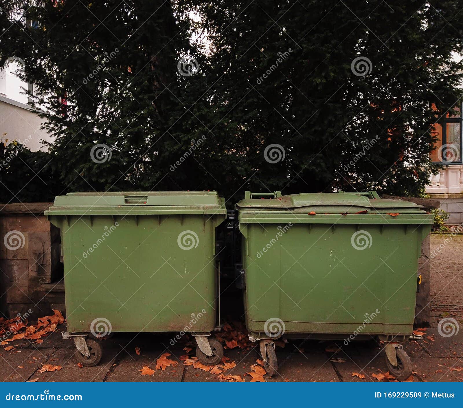 Two Garbage Boxes Installed on the Street for Separate Garbage ...