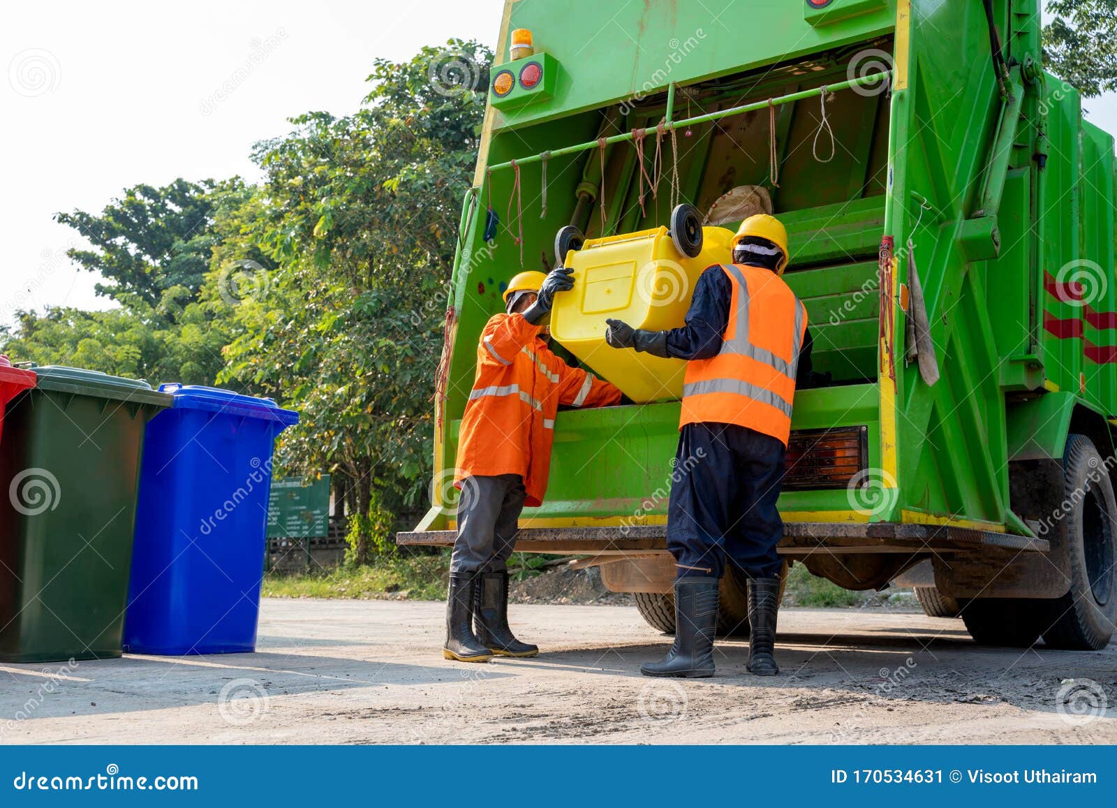 Two Garbage Men Working Together Stock Image - Image of german, germany ... Two Garbage Men Working Together Stock Image - Image of german, germany ...