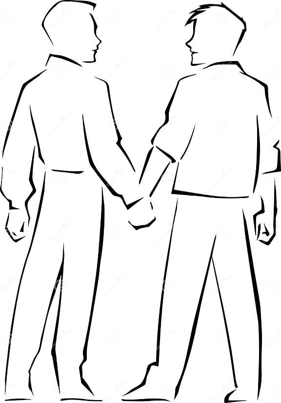 Two Gay Men Holding Hands Stock Vector Illustration Of Together 73019326