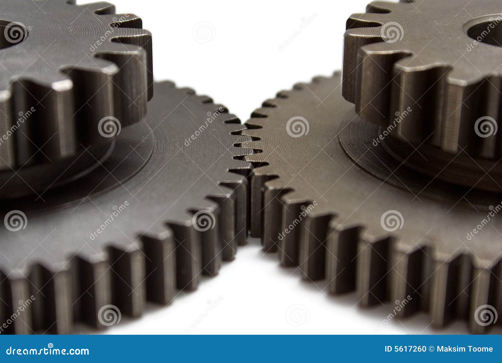 Two gear wheels stock photo. Image of cogwheel, metal - 5617260