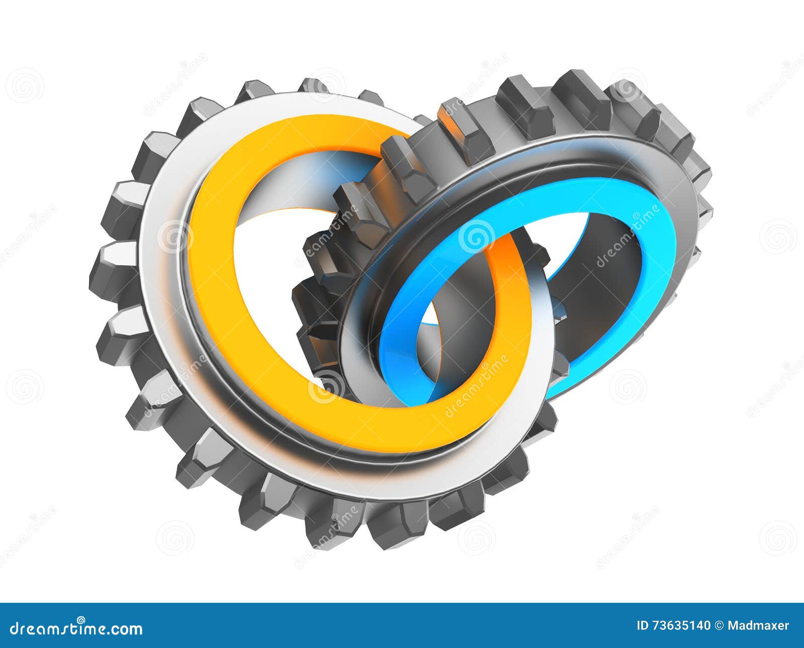 Two gear wheels stock illustration. Illustration of industry - 73635140